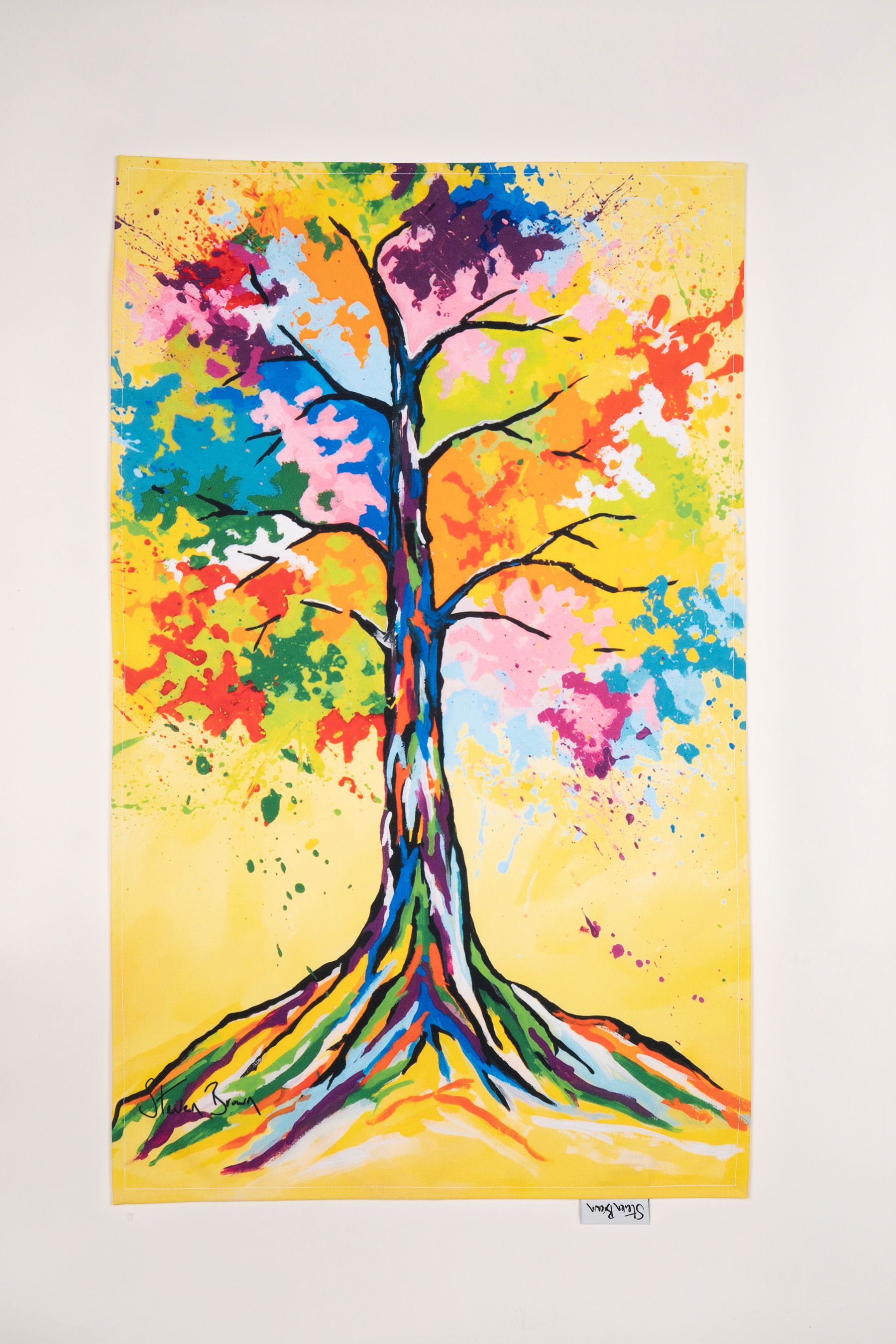 Buy Steven Brown Art Yellow Tree of Life Tea Towel from the Next UK ...