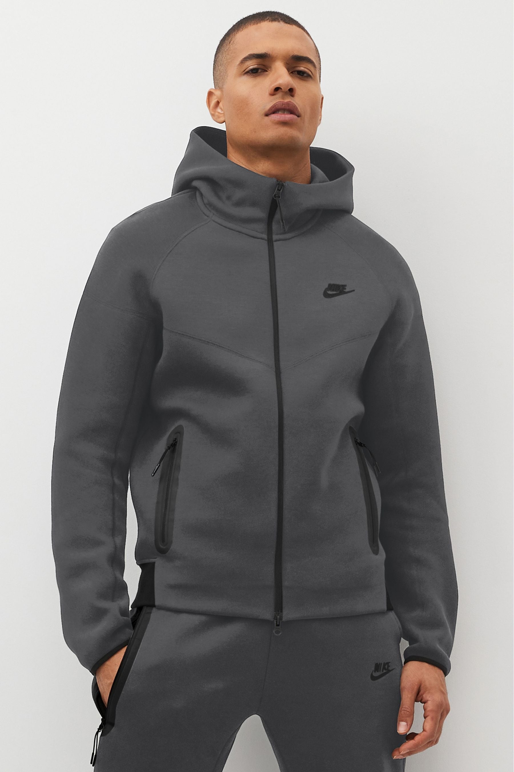 Buy Nike Dark Grey Tech Fleece Zip-Up Hoodie from the Next UK online shop