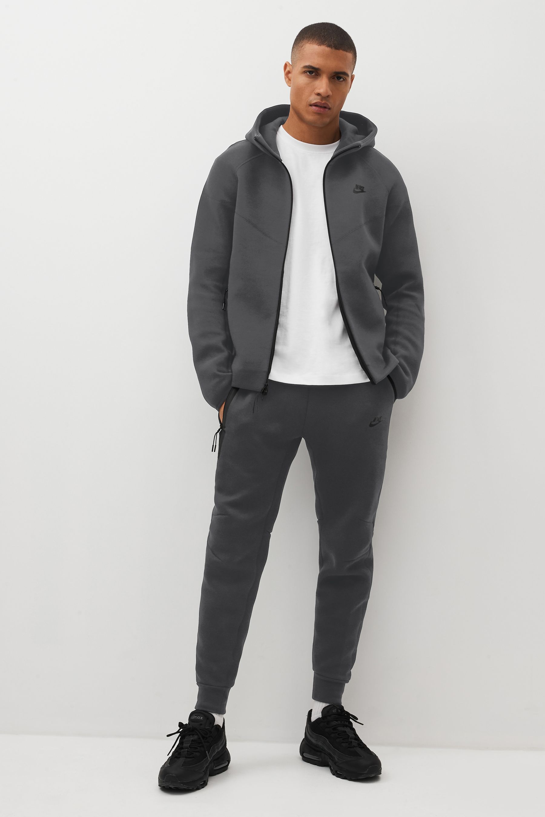 Buy Nike Dark Grey Tech Fleece Full Zip Hoodie from the Next UK online shop