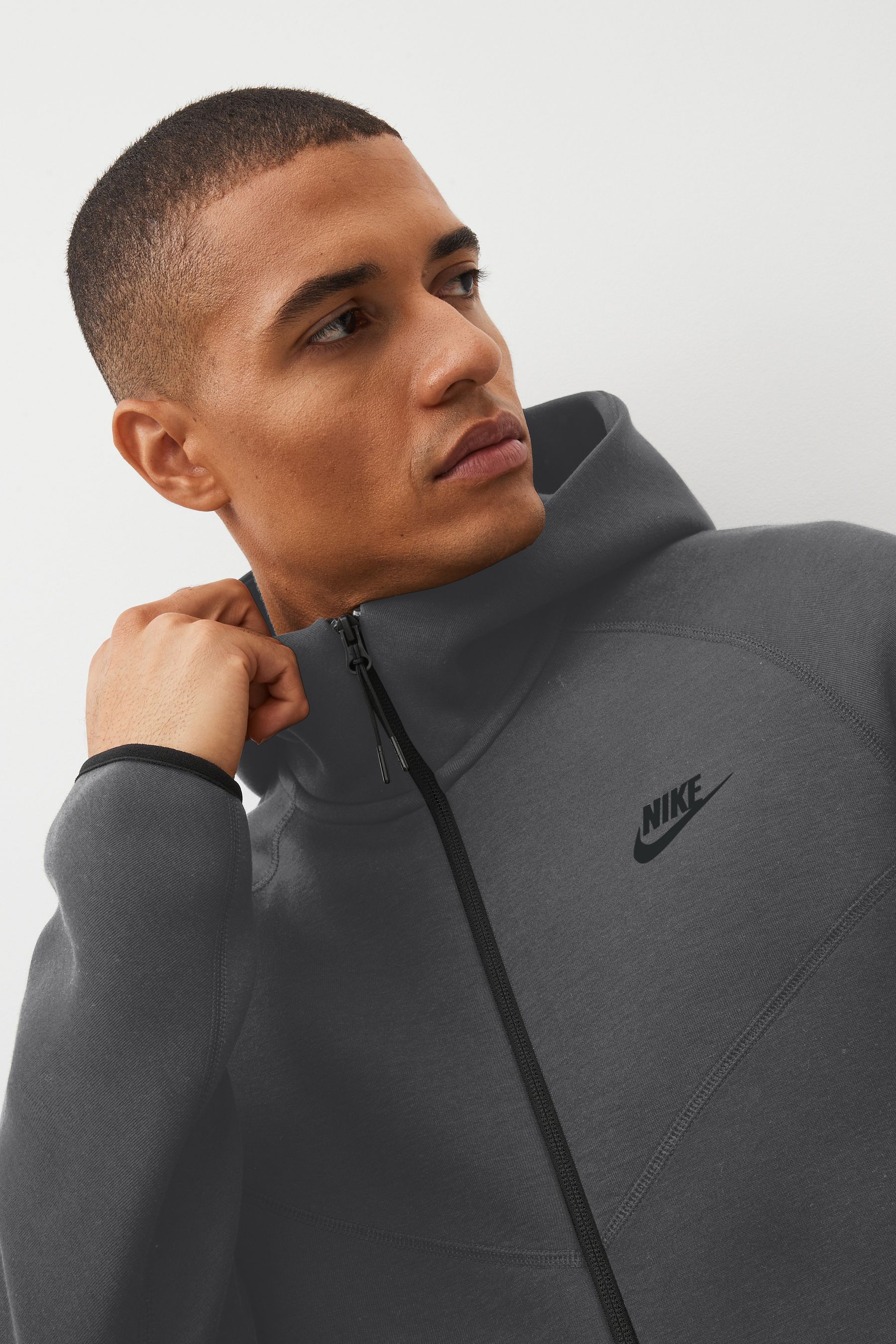 Buy Nike Dark Grey Tech Fleece Full Zip Hoodie from the Next UK online shop