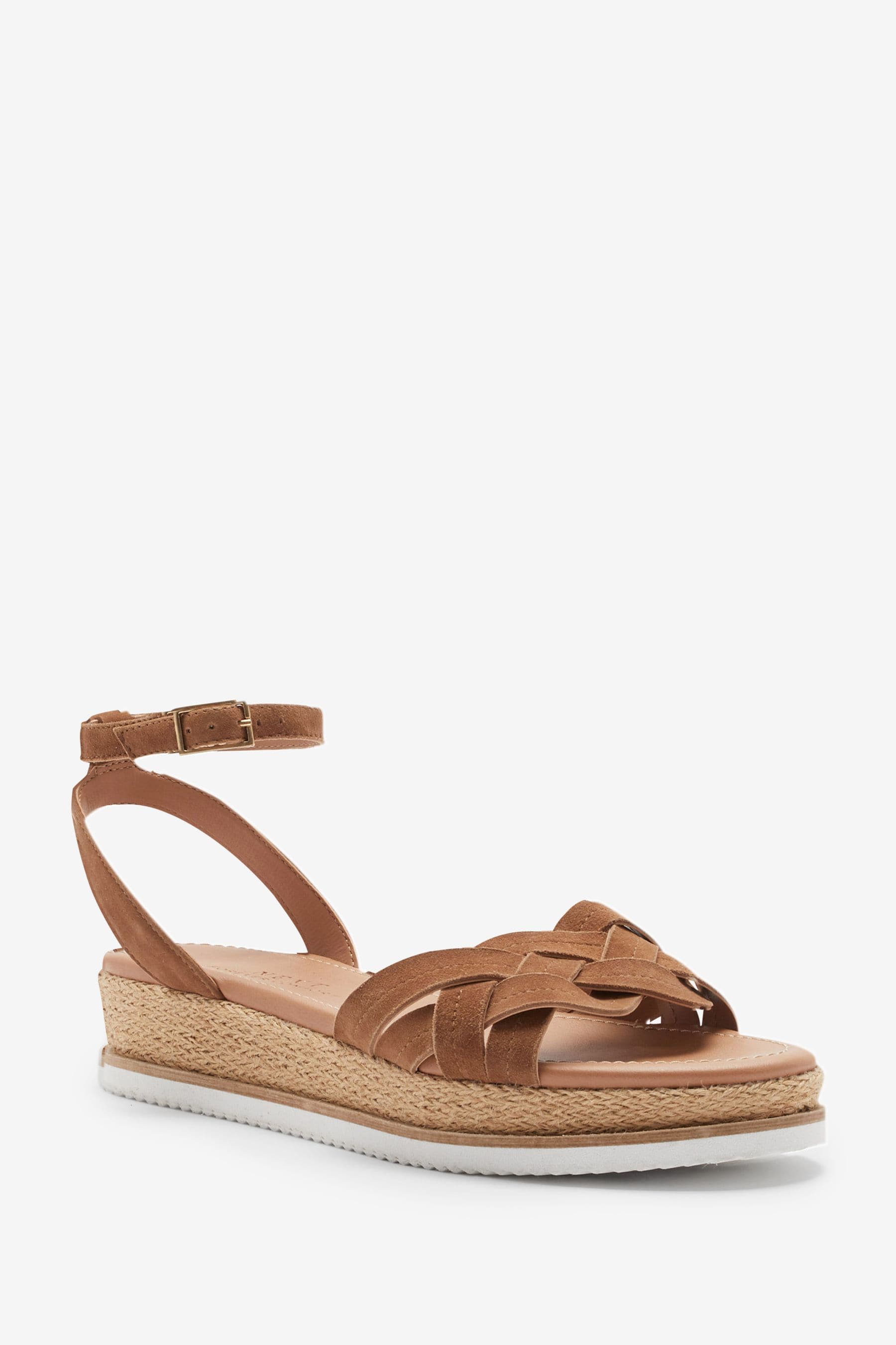 Buy Tan Brown Forever Comfort® Woven Wedges from Next Ireland