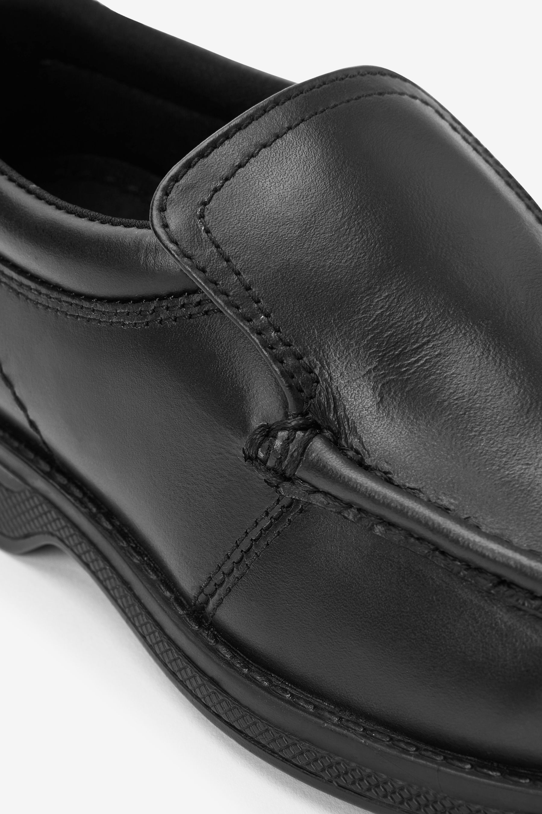 Buy Black Wide Fit (G) School Leather Loafer Shoes from the Next UK ...