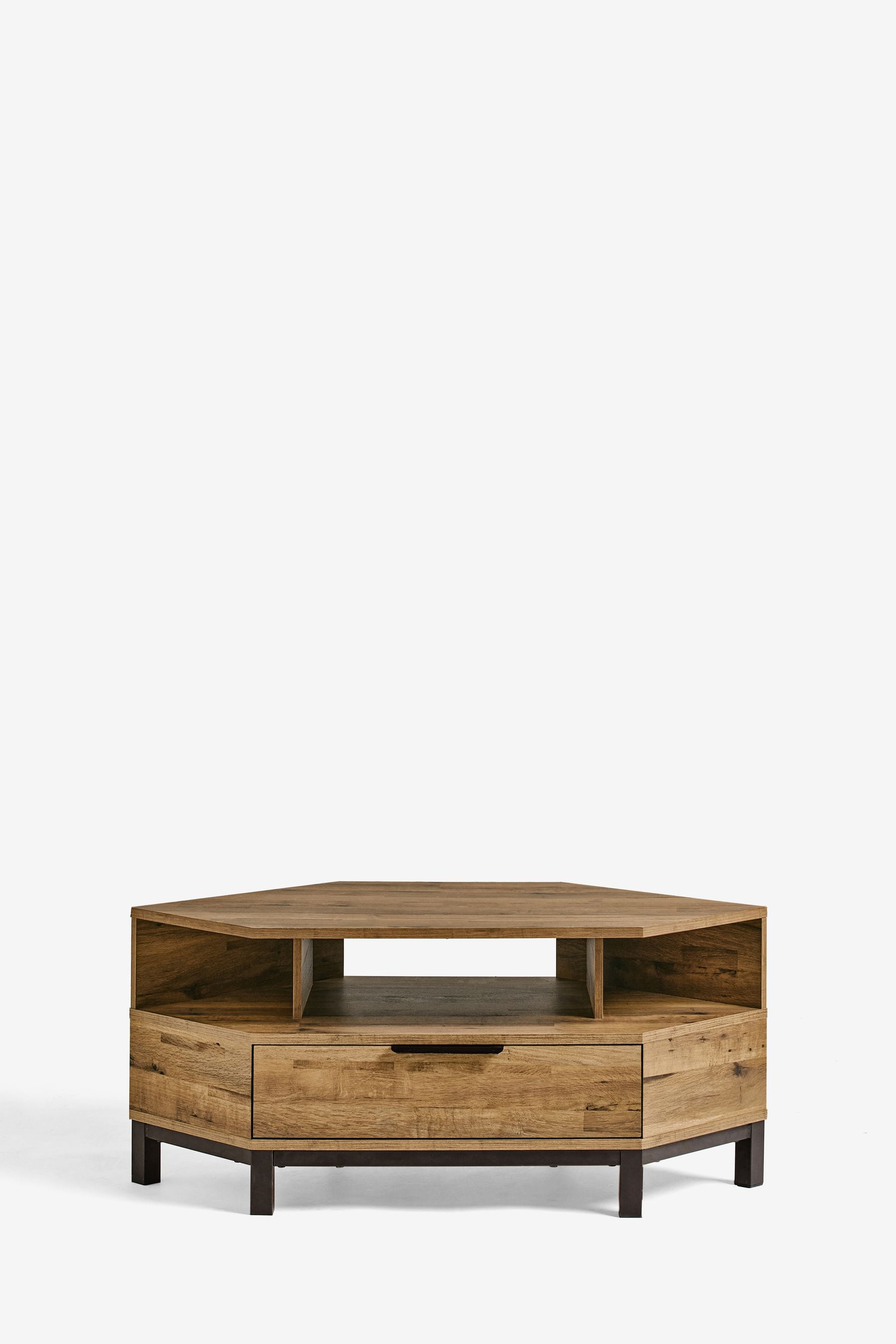 Buy Dark Bronx Oak Effect Up to 50", Corner TV Unit from the Next UK ...