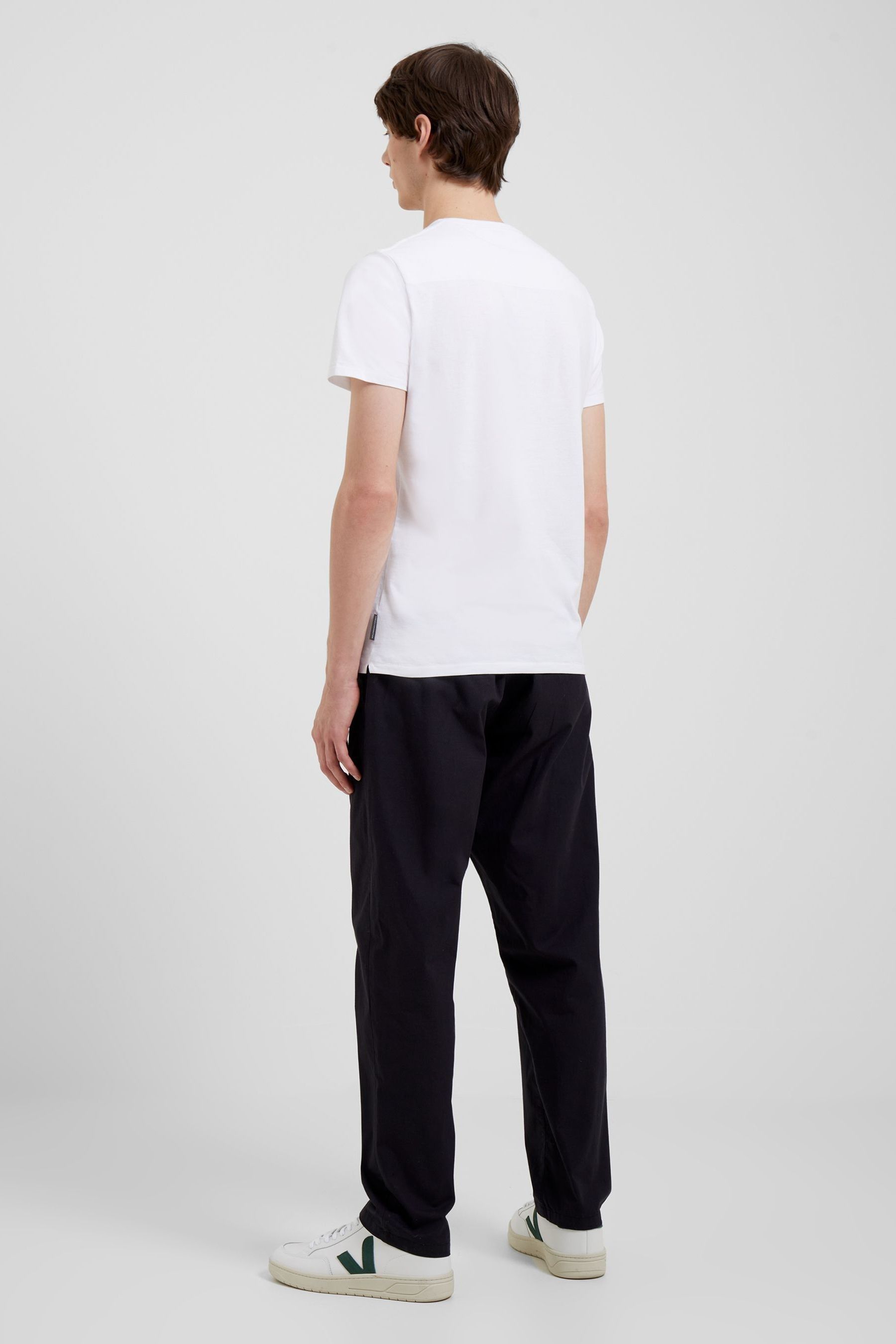 Buy French Connection Black Peached Cotton Straight Leg Trouser from ...