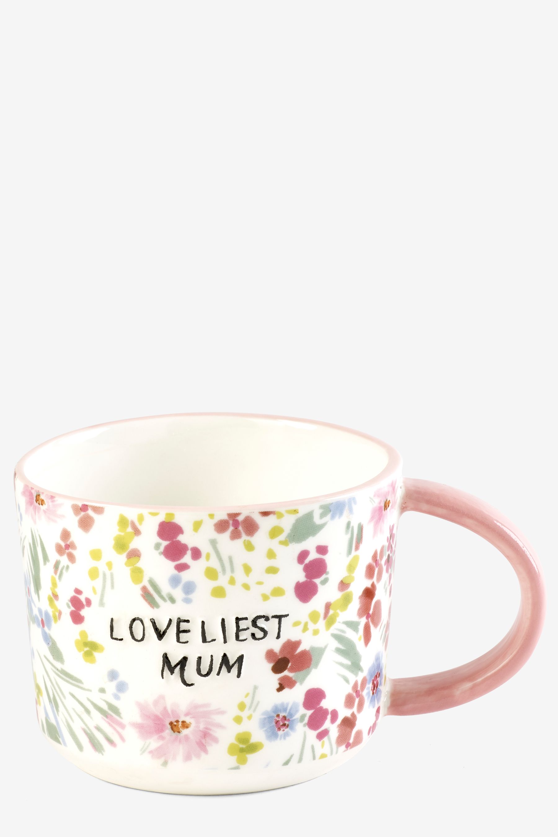 Buy Pink Floral Loveliest Mum Mug from Next Israel