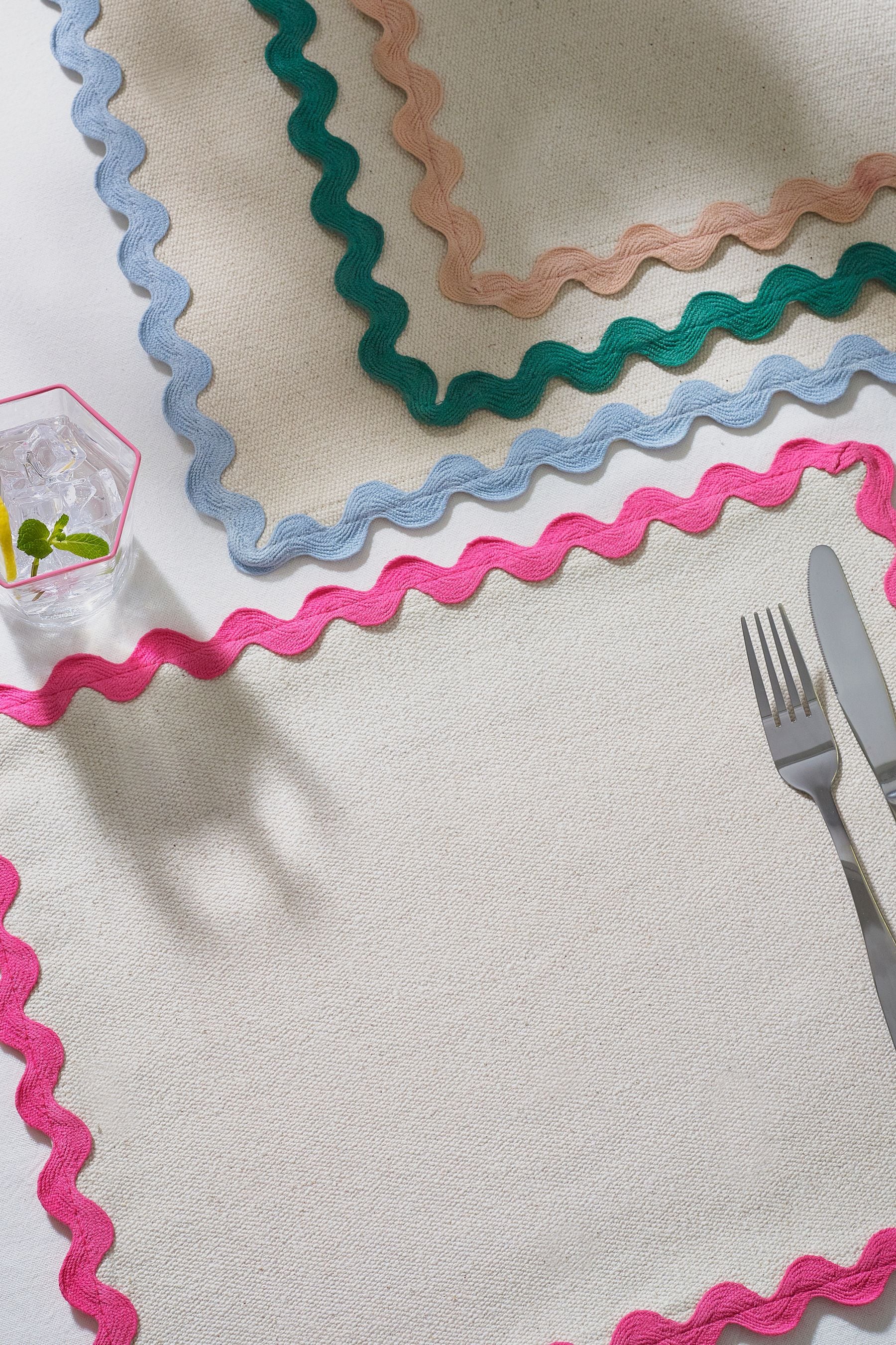 Buy Set of 4 Multi Bright Wiggle Fabric Placemats from Next United Arab ...