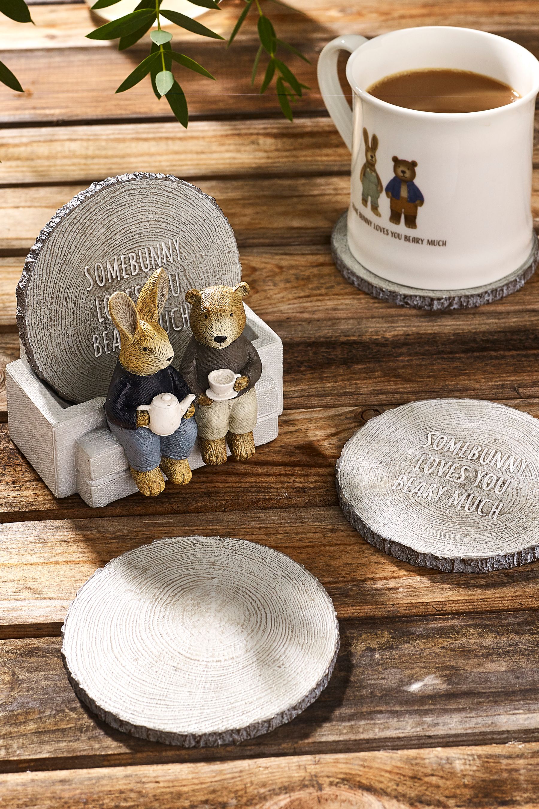 Buy Set of 4 Grey Bunny and Bear Coasters from the Next UK online shop