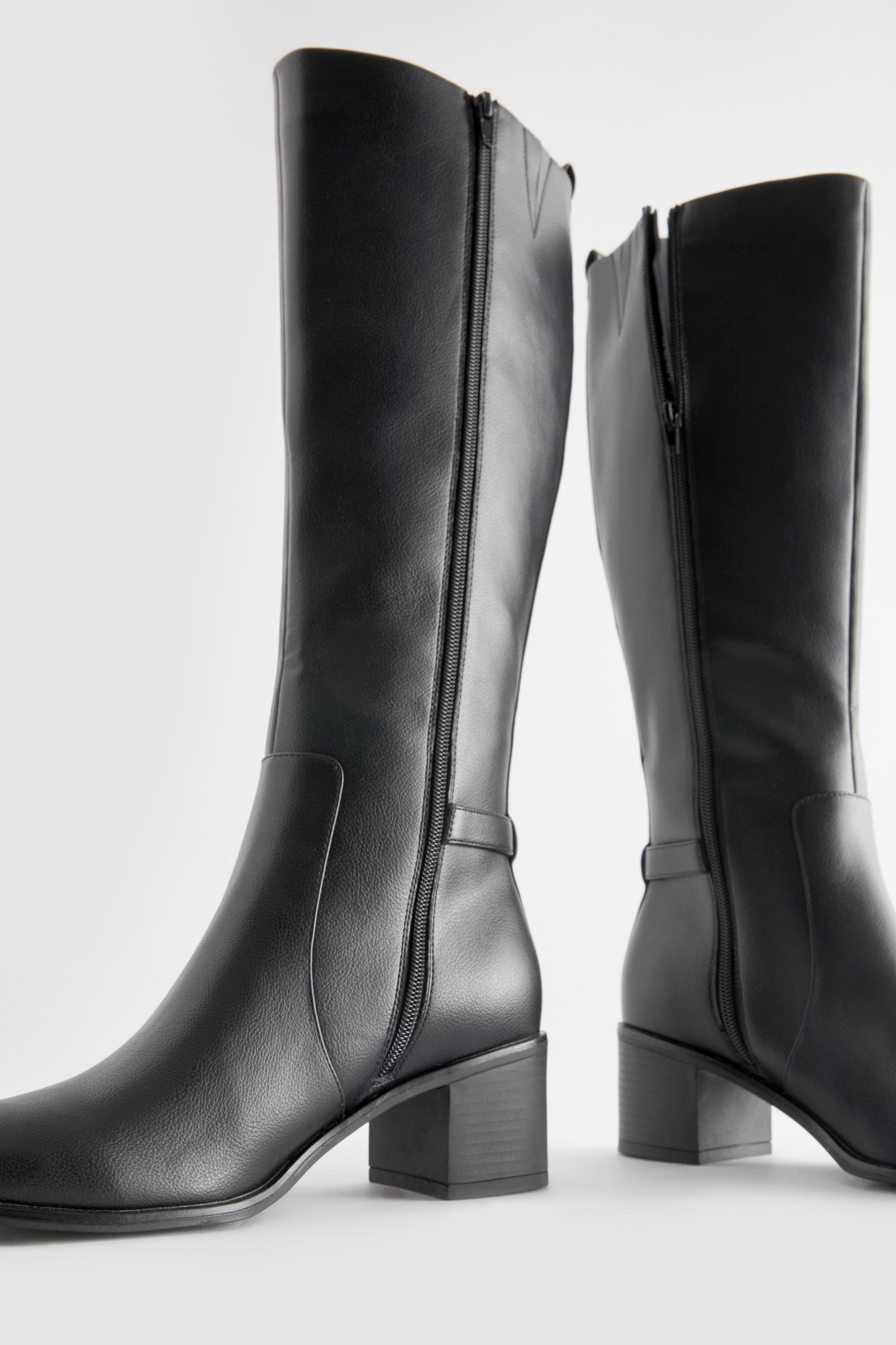 Buy Black Forever Comfort® Buckle Detail Knee High Boots from Next Ireland