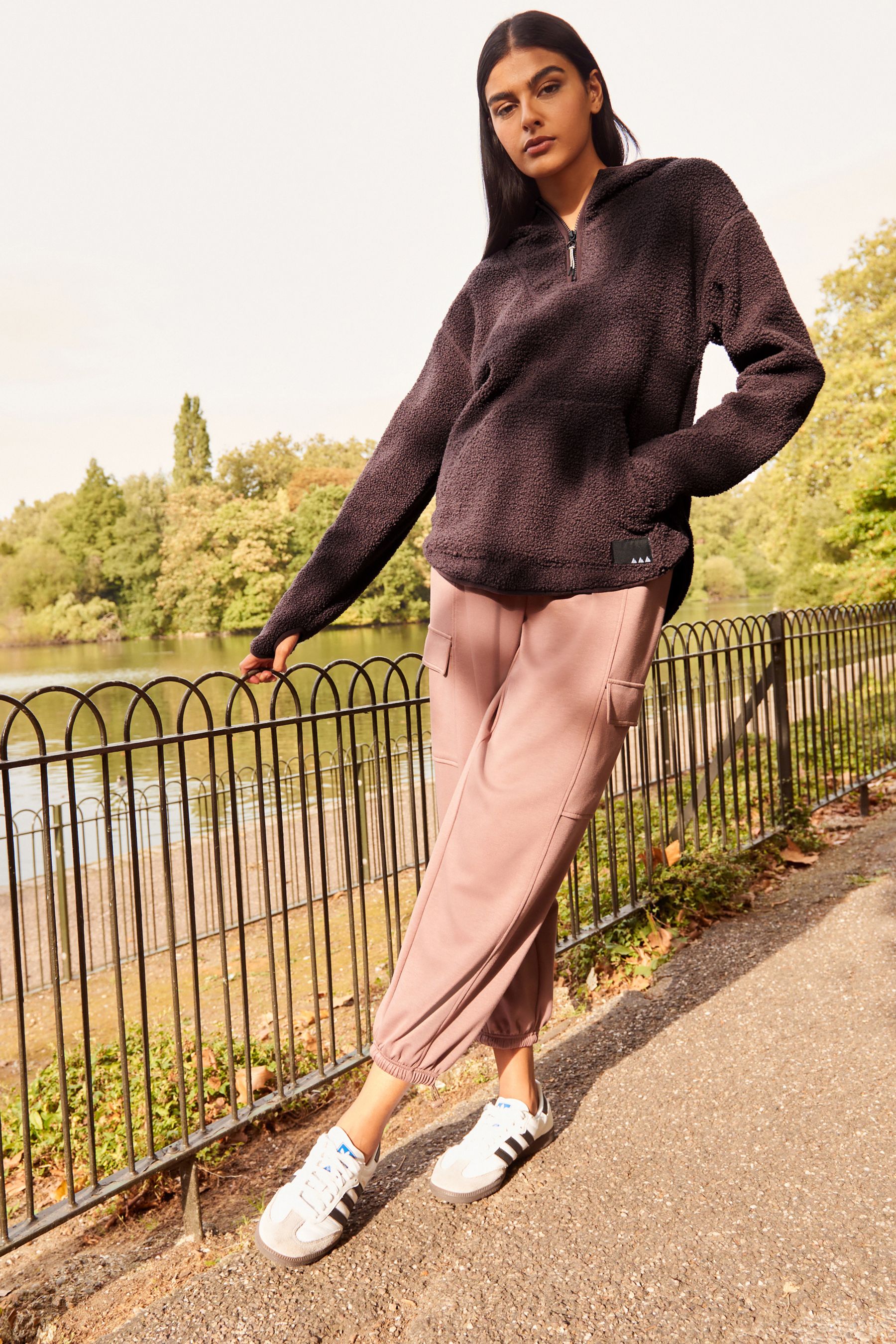 Buy Chocolate Raisin Brown Outdoor Next Elements Hooded Teddy Borg ...