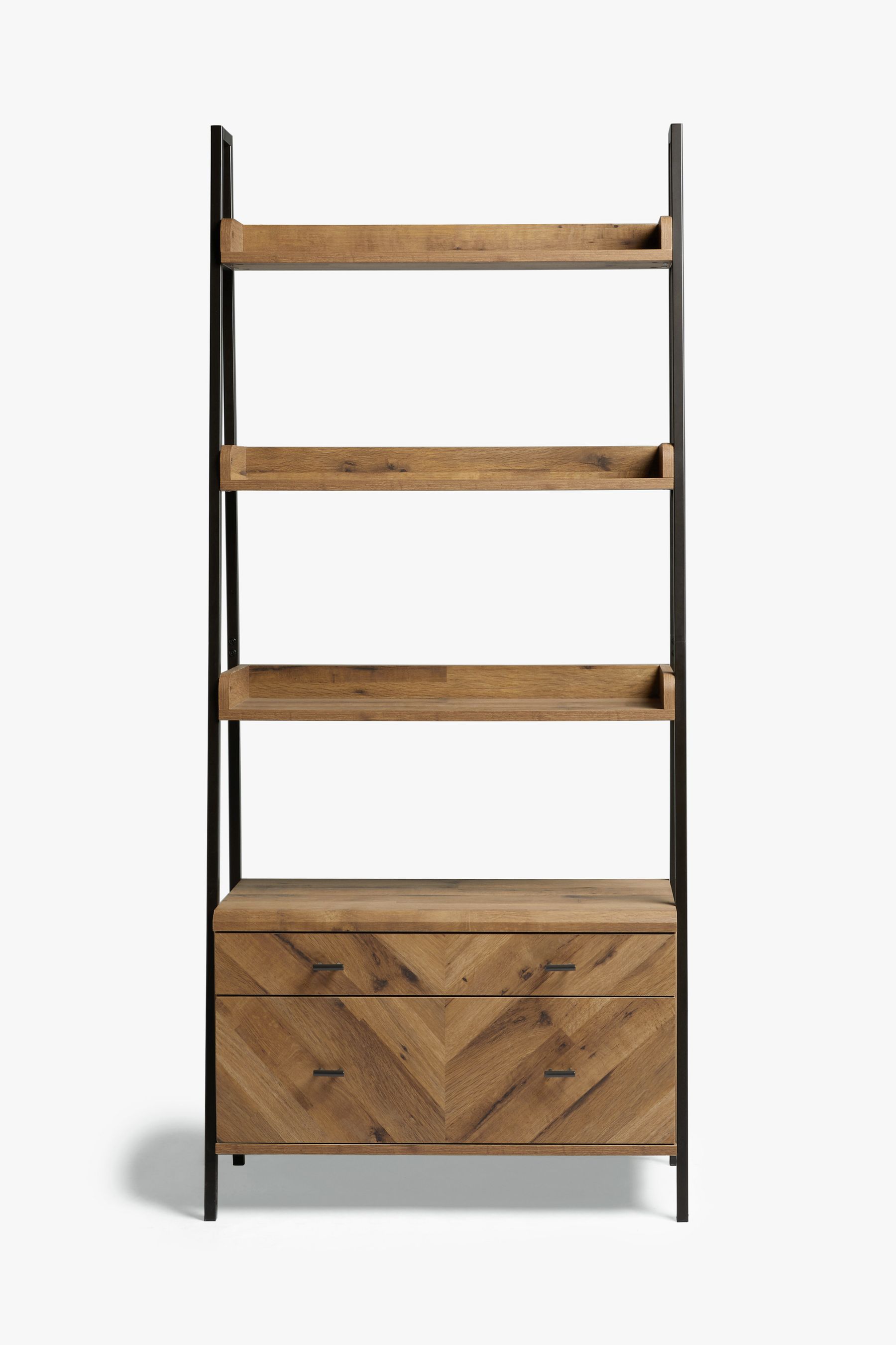 Buy Dark Bronx Chevron Oak Effect Storage Ladder Shelf from the Next UK ...