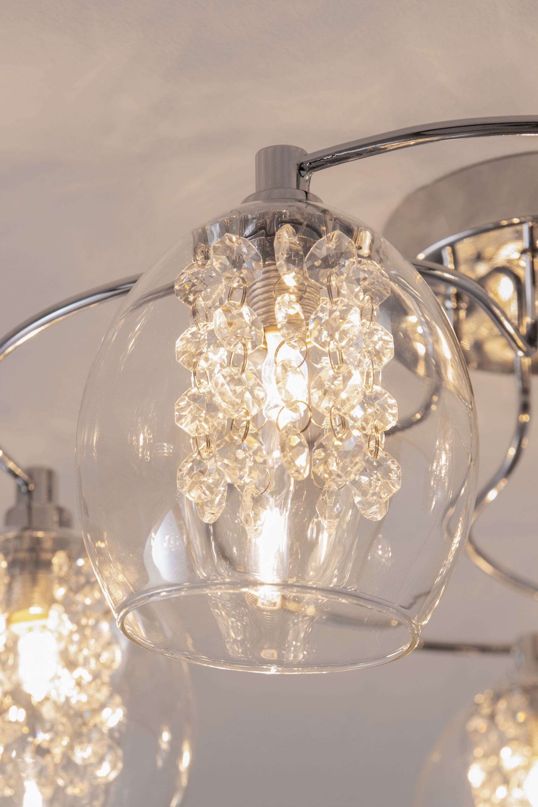 Buy Clear Bella 5 Light Flush Fitting Ceiling Light from the Next UK ...