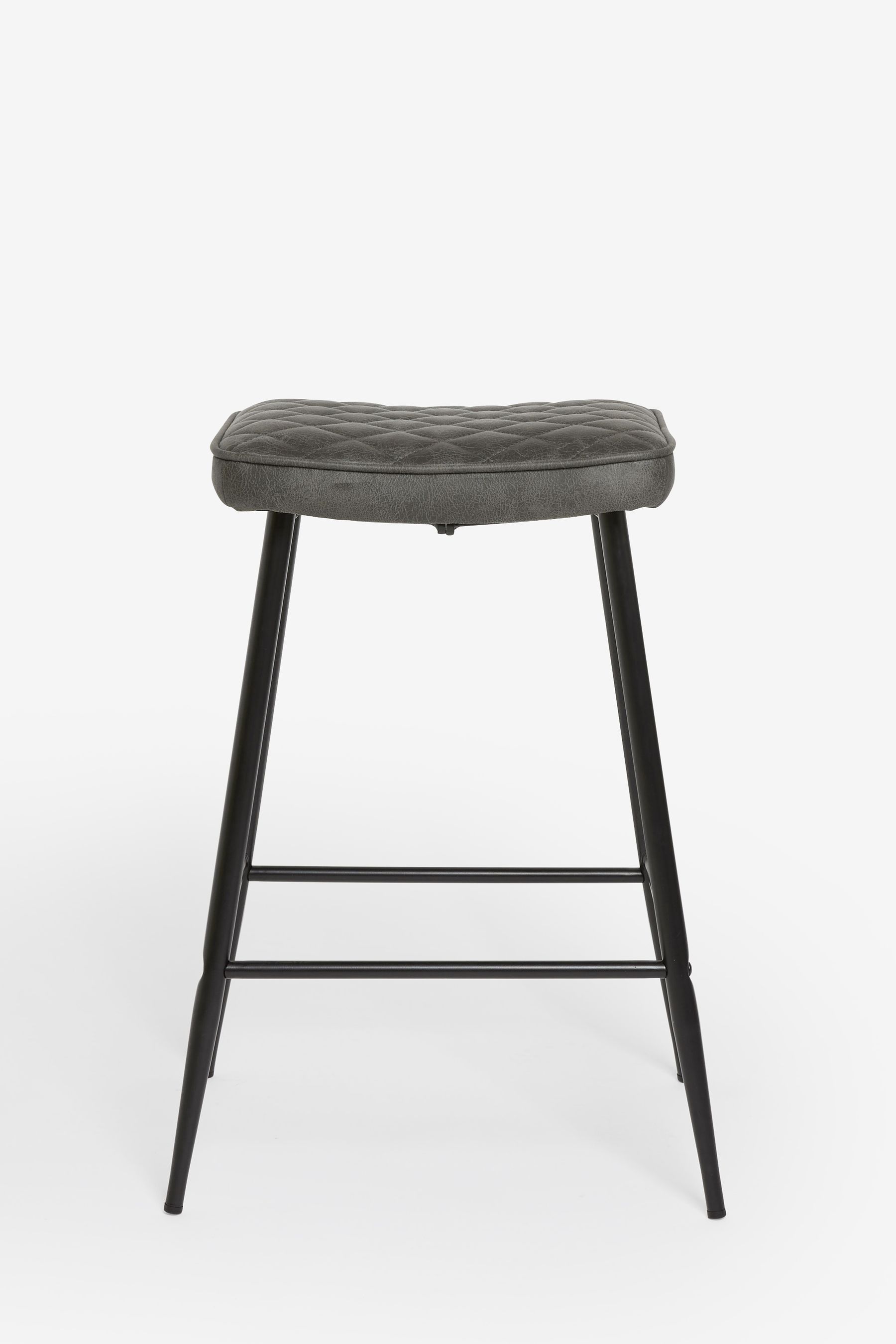 Buy Set of 2 Monza Faux Leather Dark Grey Hamilton Kitchen Bar Stools ...