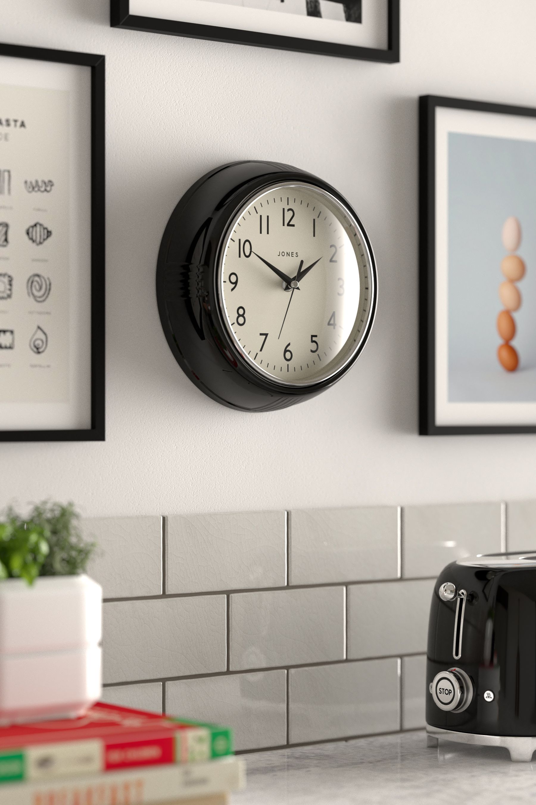 Buy Jones Clocks Black Ketchup Kitchen Clock from the Next UK online shop