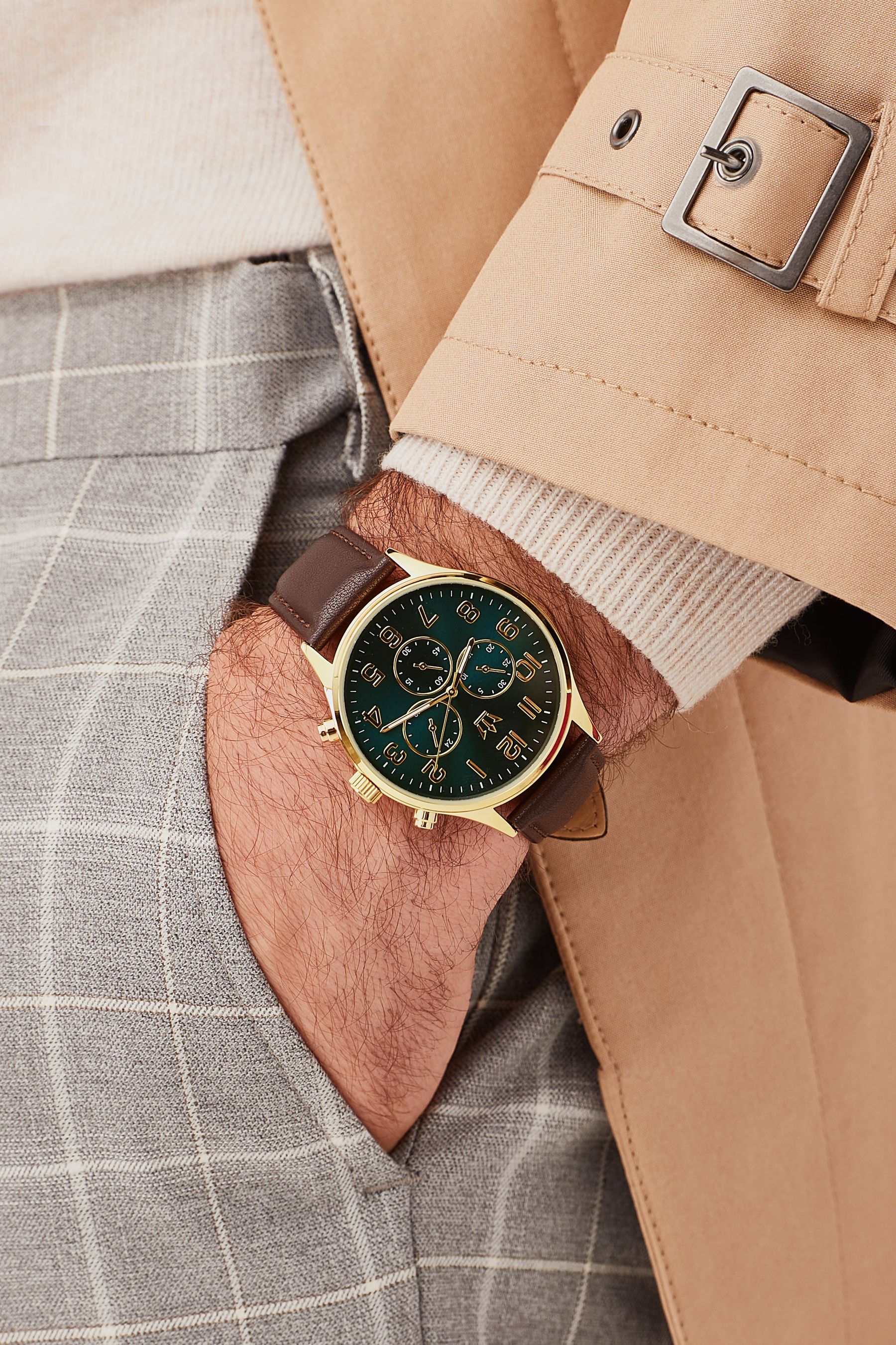 Buy Next Classic Watch With Brown Strap from the Next UK online shop