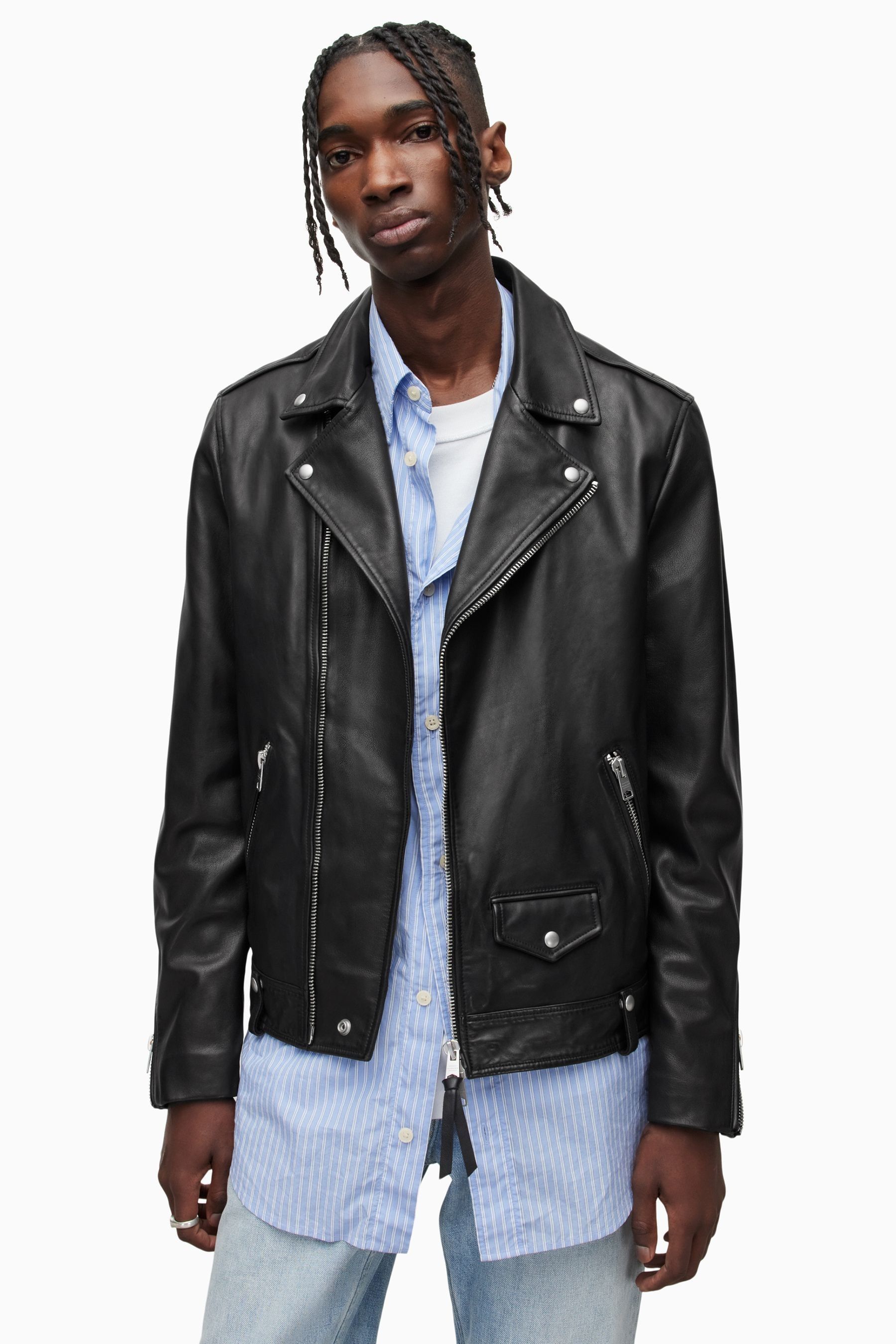 Buy AllSaints Milo Black Biker Jacket from the Next UK online shop
