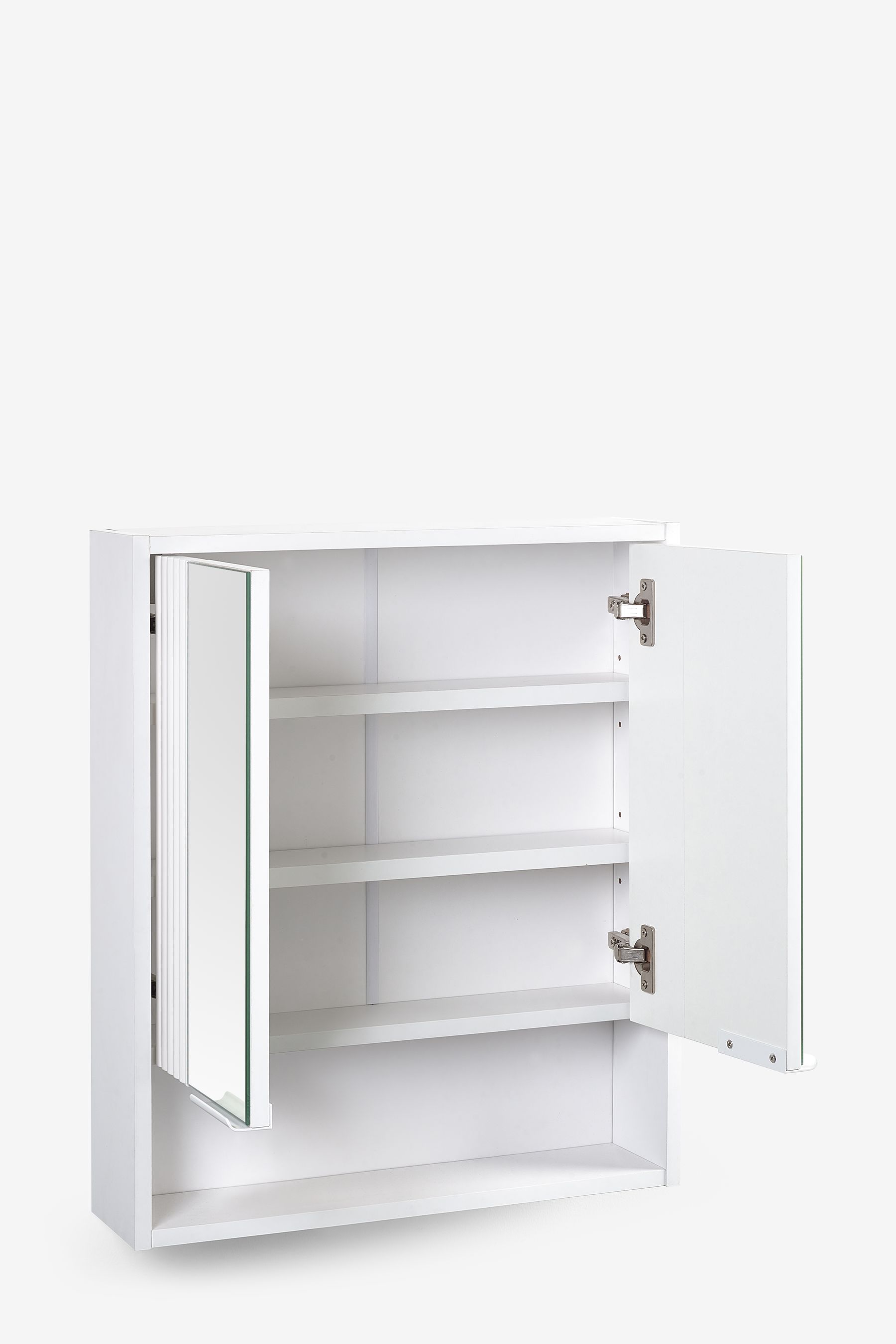 Buy White Garda Textured Mirrored Double Wall Cabinet from the Next UK ...