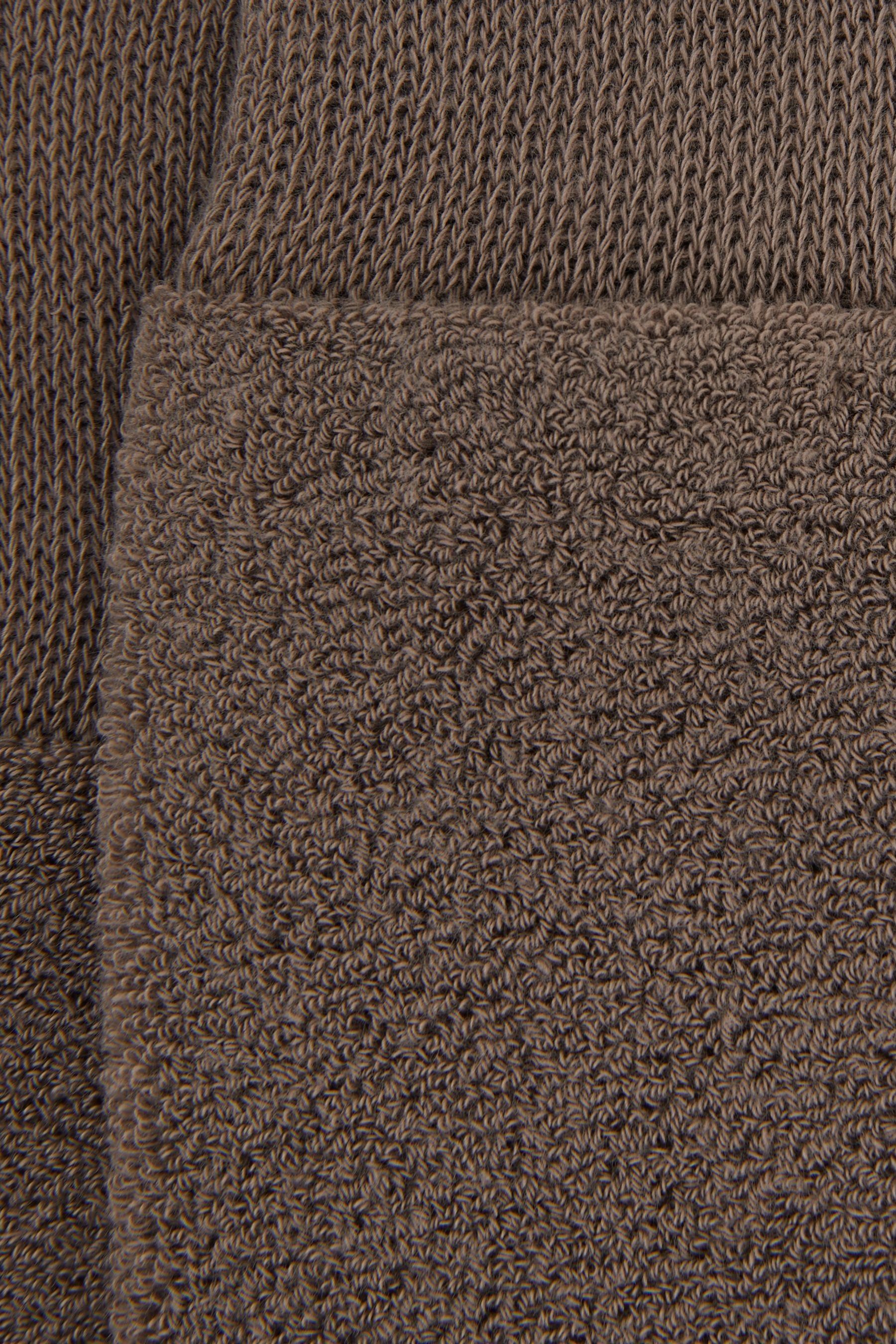 Buy Reiss Taupe Melange Alers Cotton Blend Terry Towelling Socks from ...