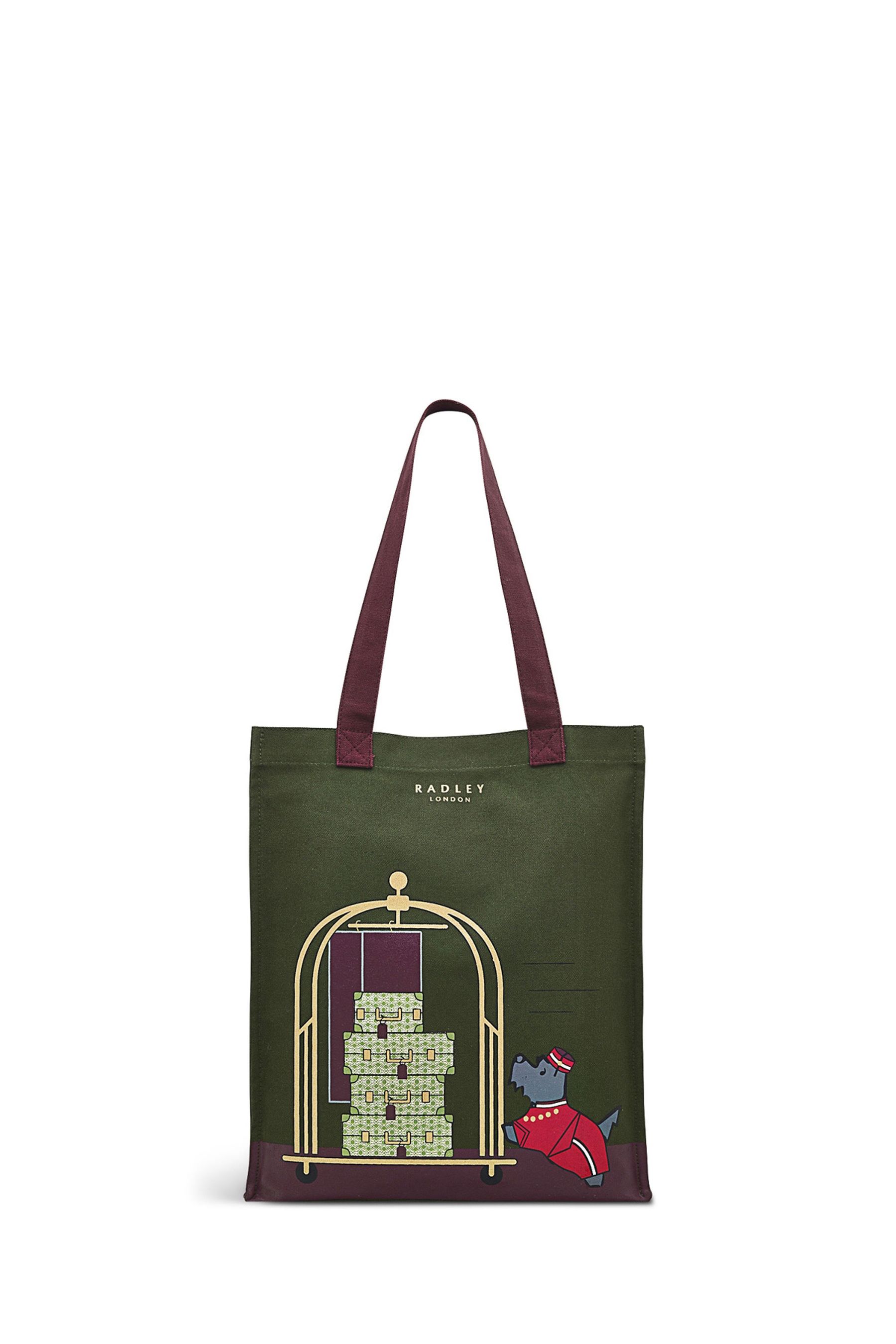 Buy Radley London Green Luggage Trolley Medium Open-Top Tote Bag from ...