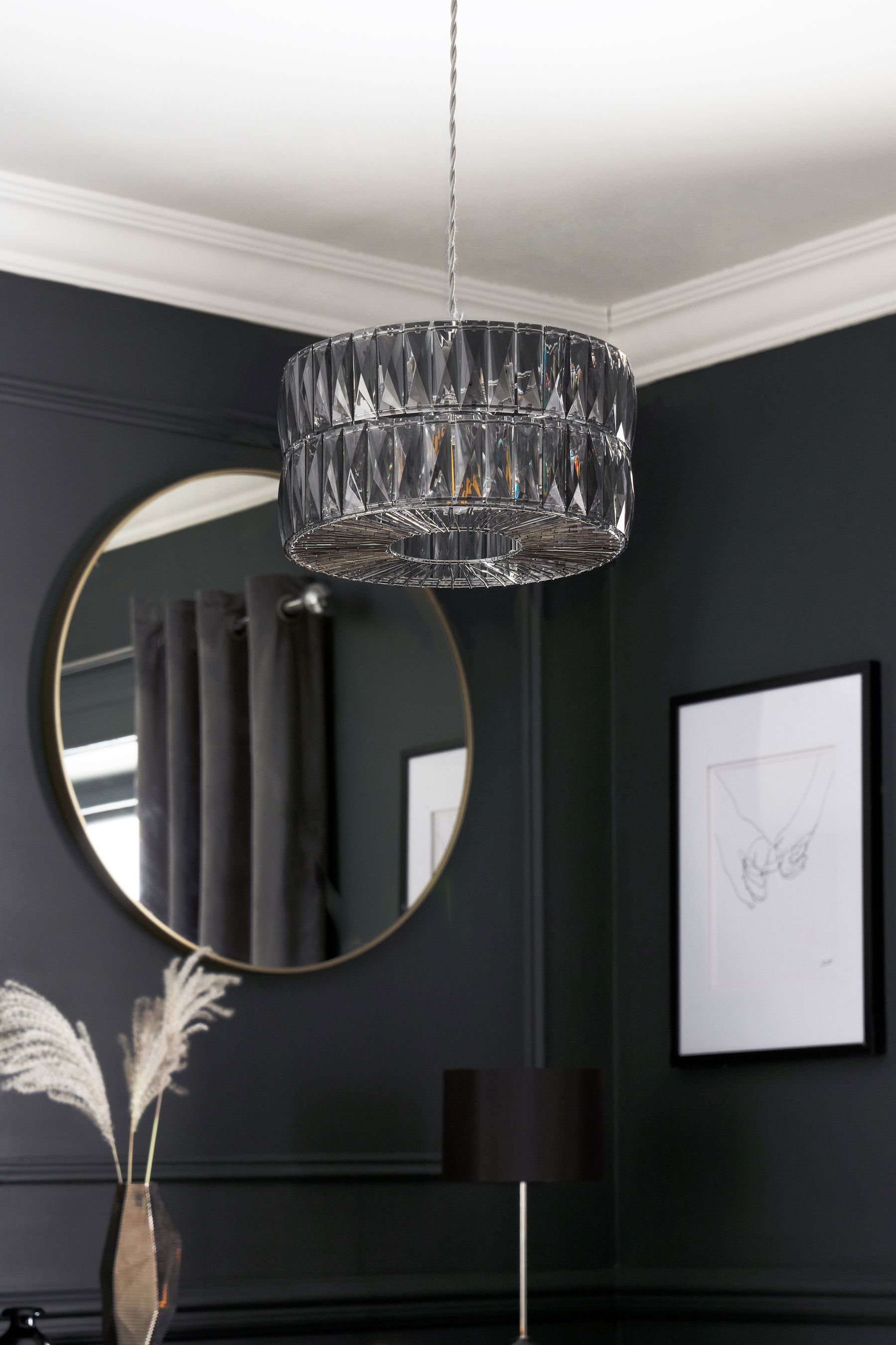 Buy Smoke Grey Aria Easy Fit Lamp Shade from Next United Arab Emirates