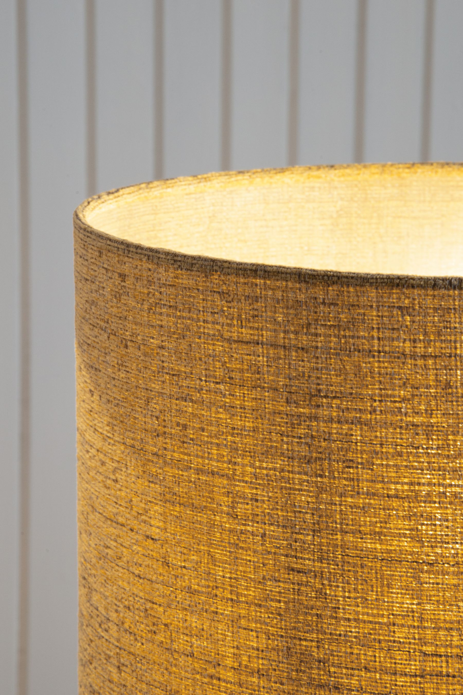 Buy Ochre Yellow Tweedy Plain Easy Fit Shade Ceiling Light from the ...