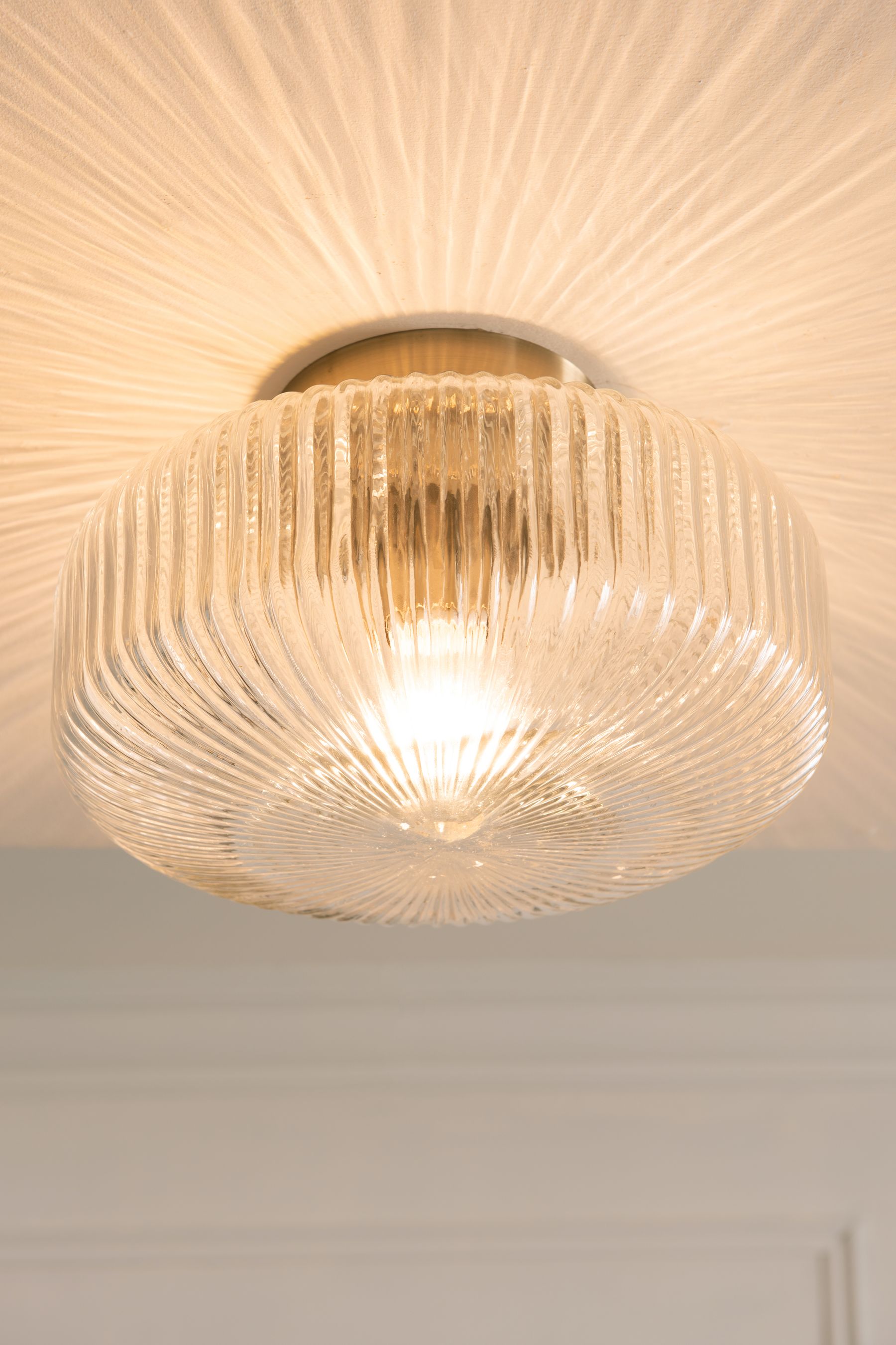 Buy Brass Lexington Flush Fitting Ceiling Light from the Next UK online ...