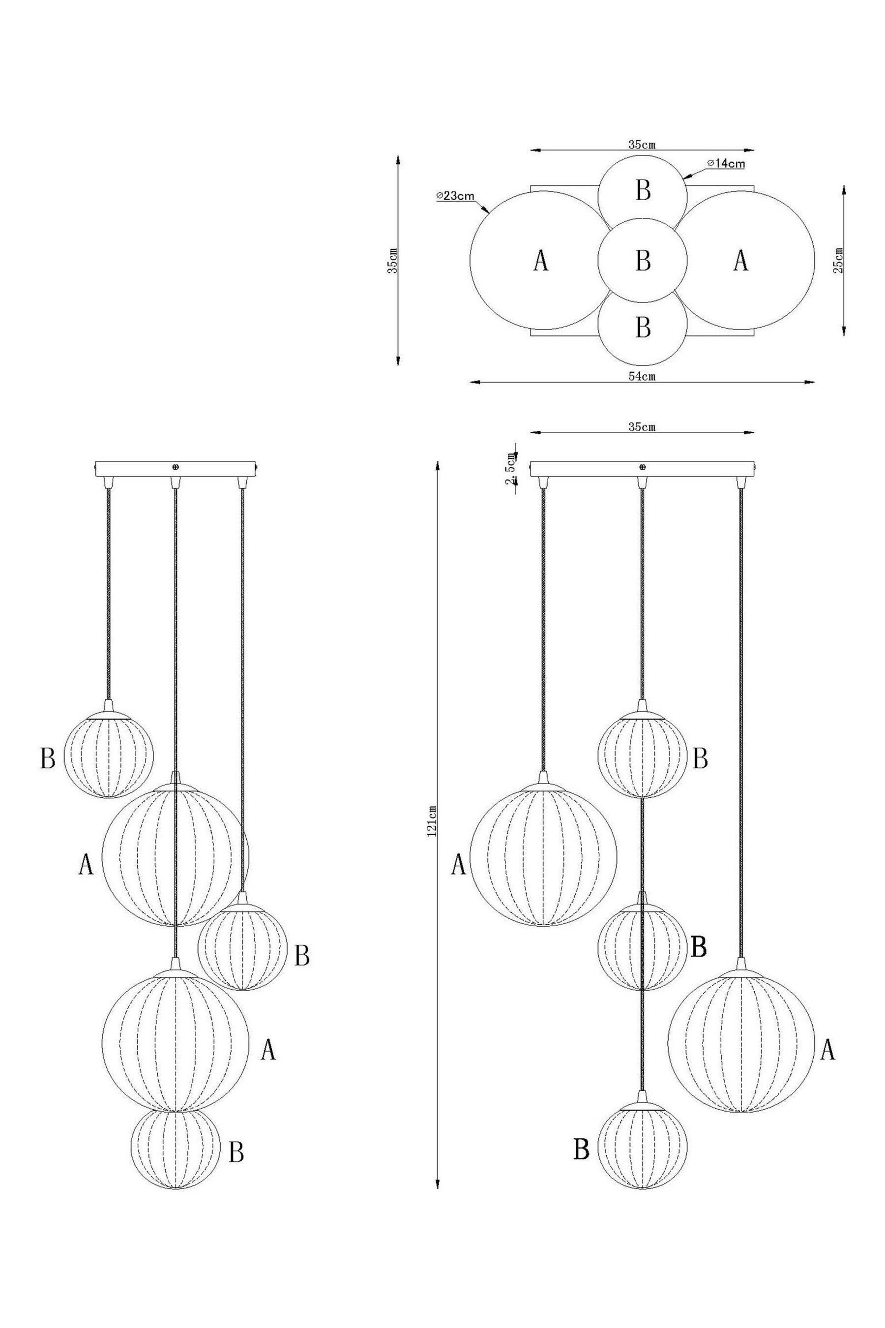 Buy Chrome Ashcroft 5 Light Cluster Ceiling Light from the Next UK ...