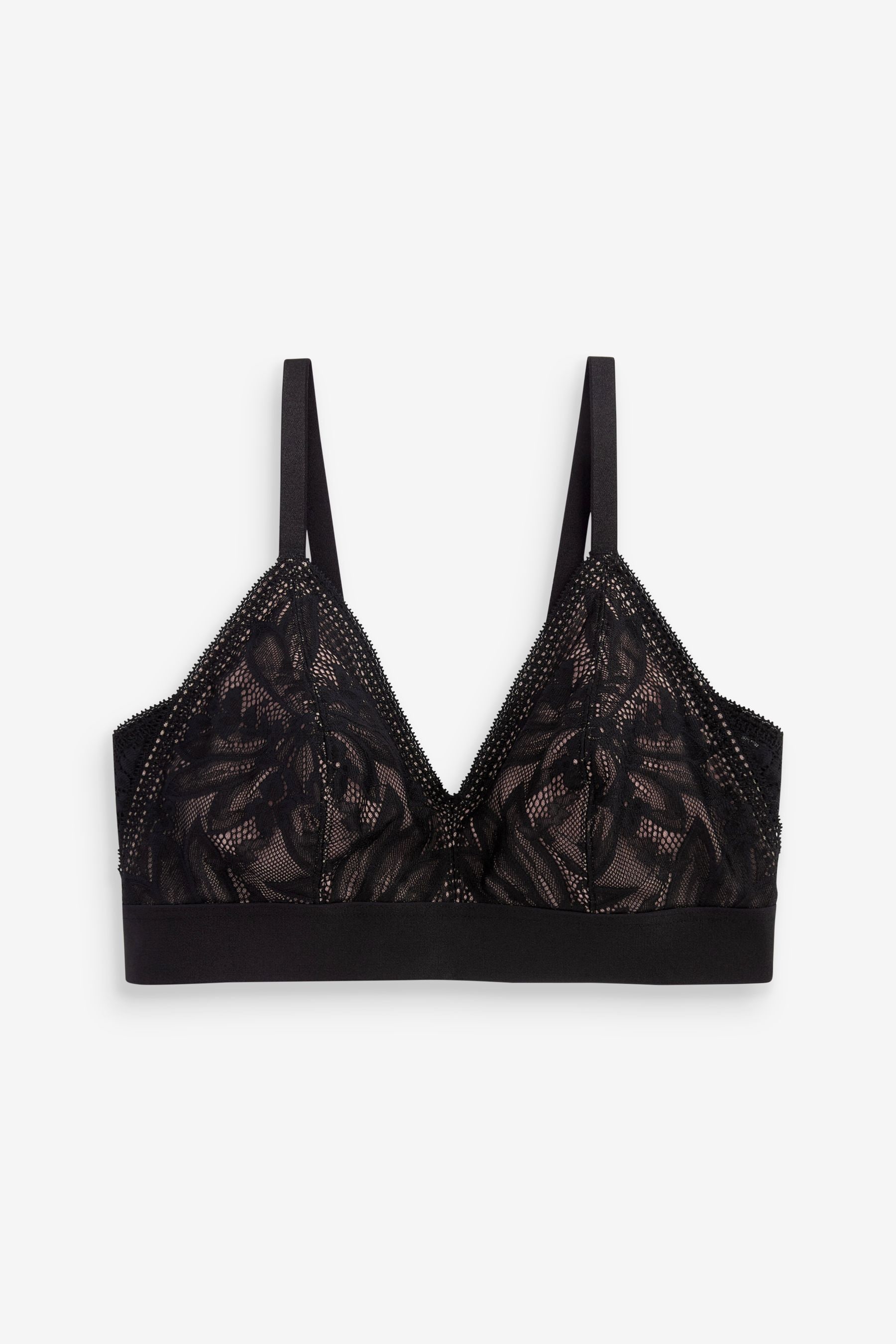 Buy Black/White DD+ Non Pad Non Wire Lace Detail Bras 2 Pack from the ...