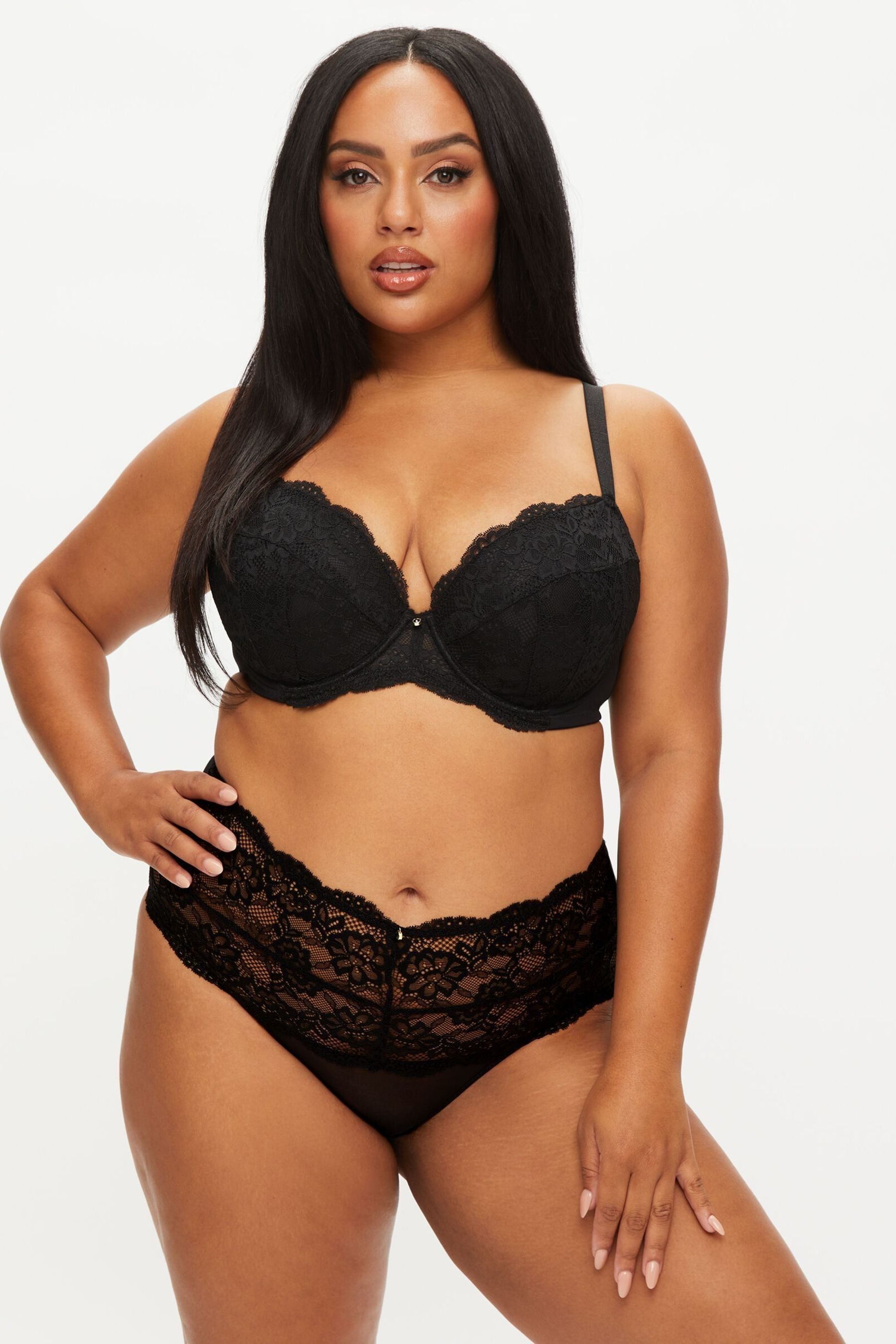 Buy Ann Summers Black Sexy Lace Planet Padded Plunge Bra From The Next