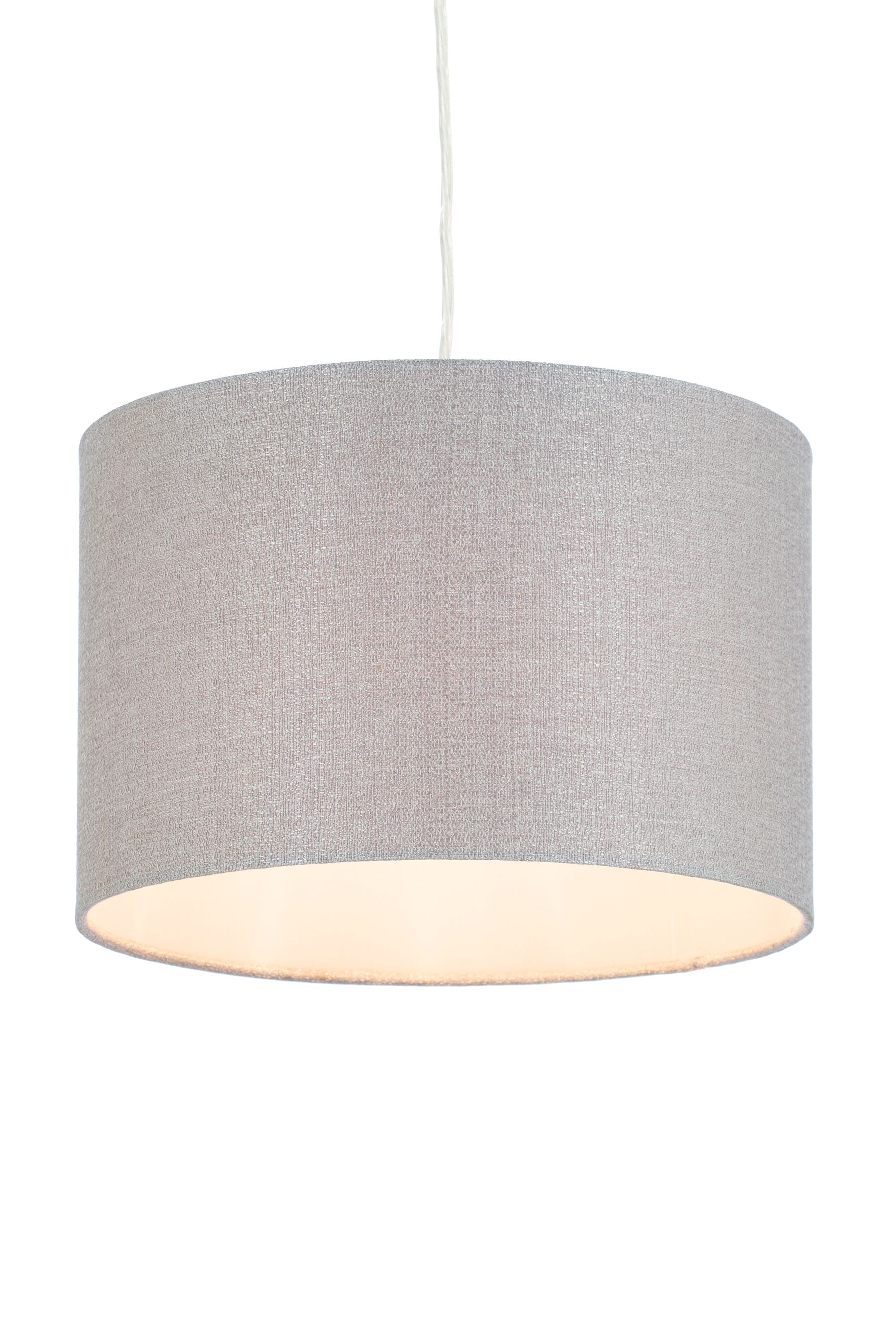 Buy BHS Grey 30cm Metallic Linen Shade from the Next UK online shop