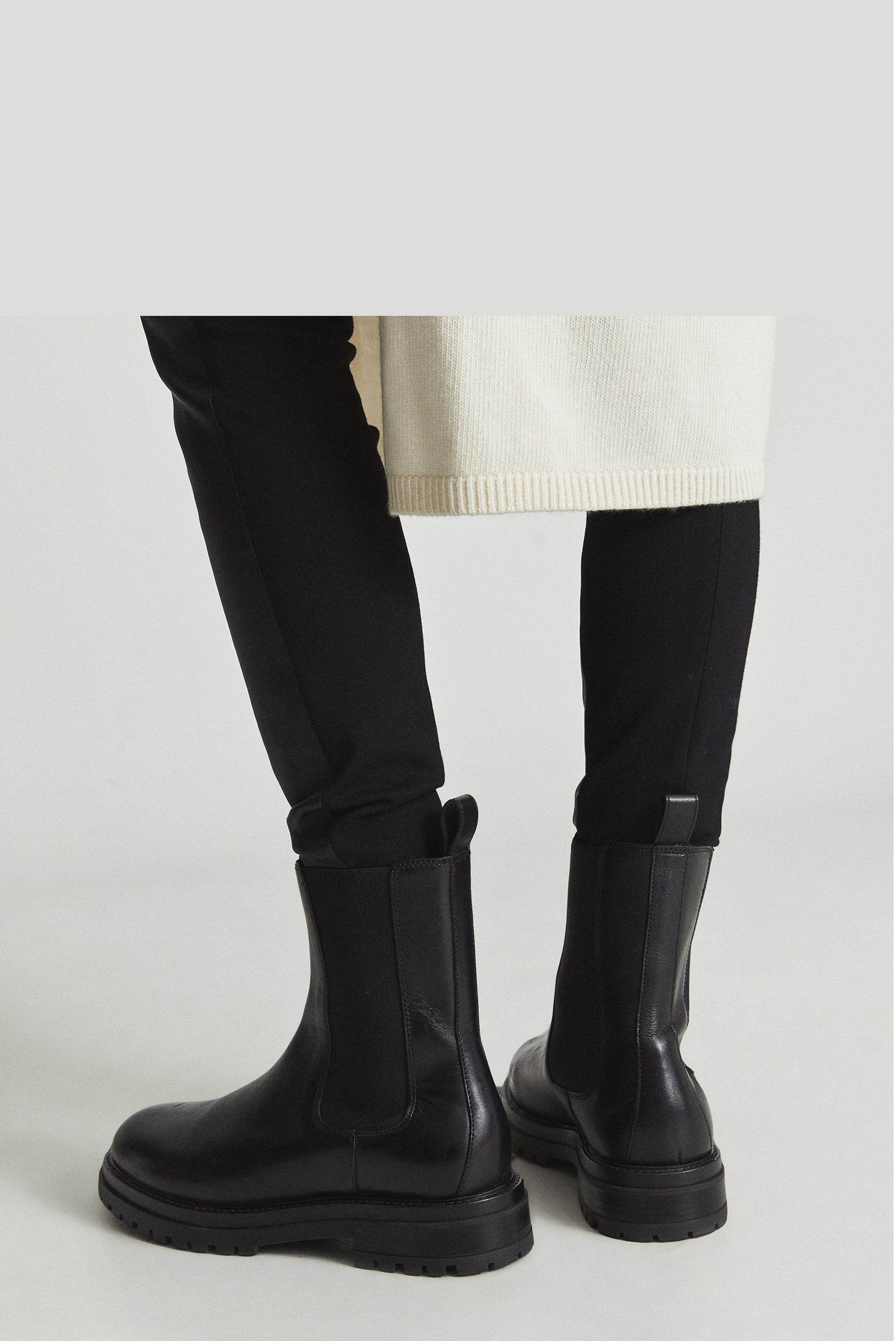 Buy Reiss Black Thea Boots Leather Chelsea Boots from the Next UK ...
