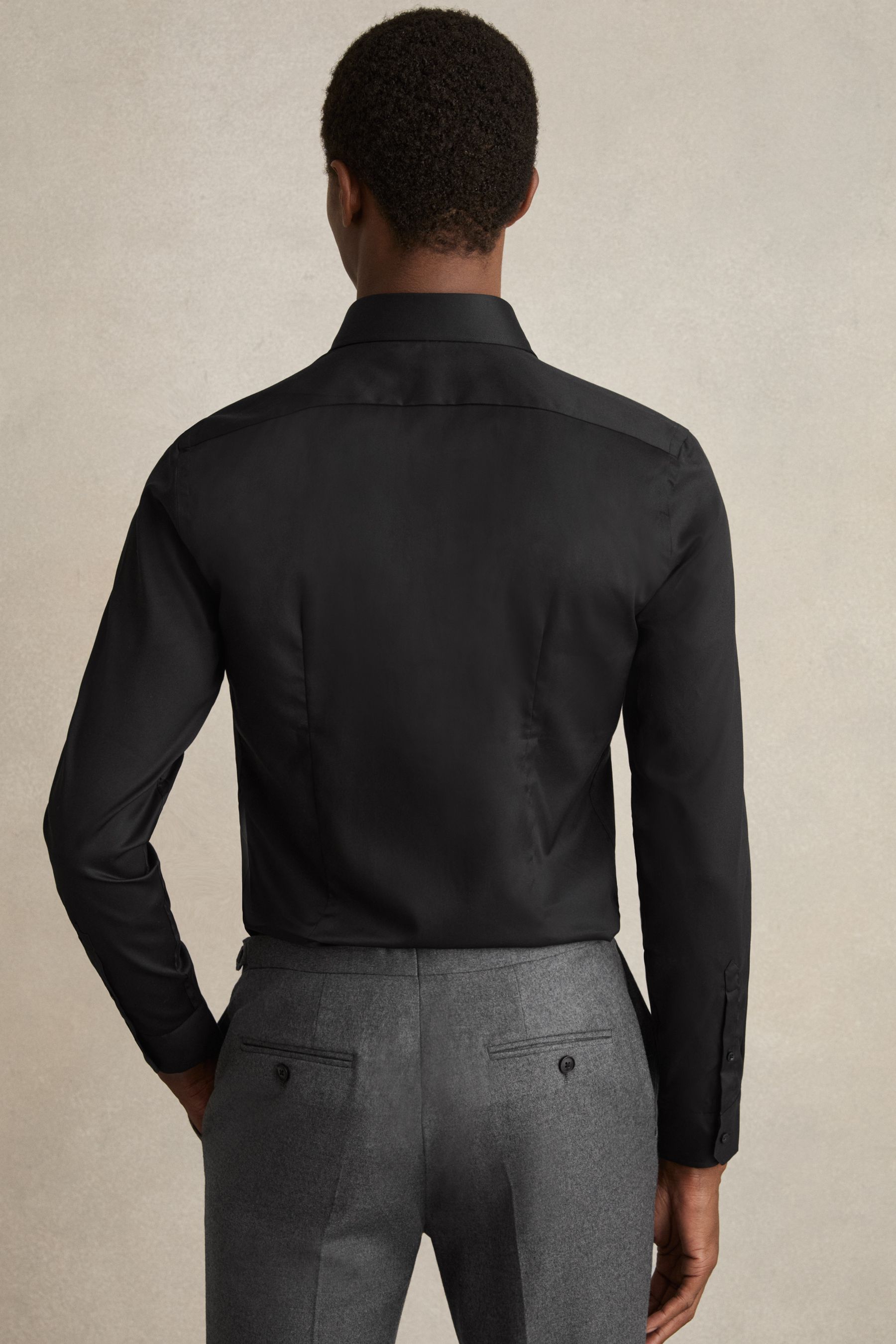 Buy Reiss Black Storm Slim Fit Two Fold Cotton Shirt From Next United