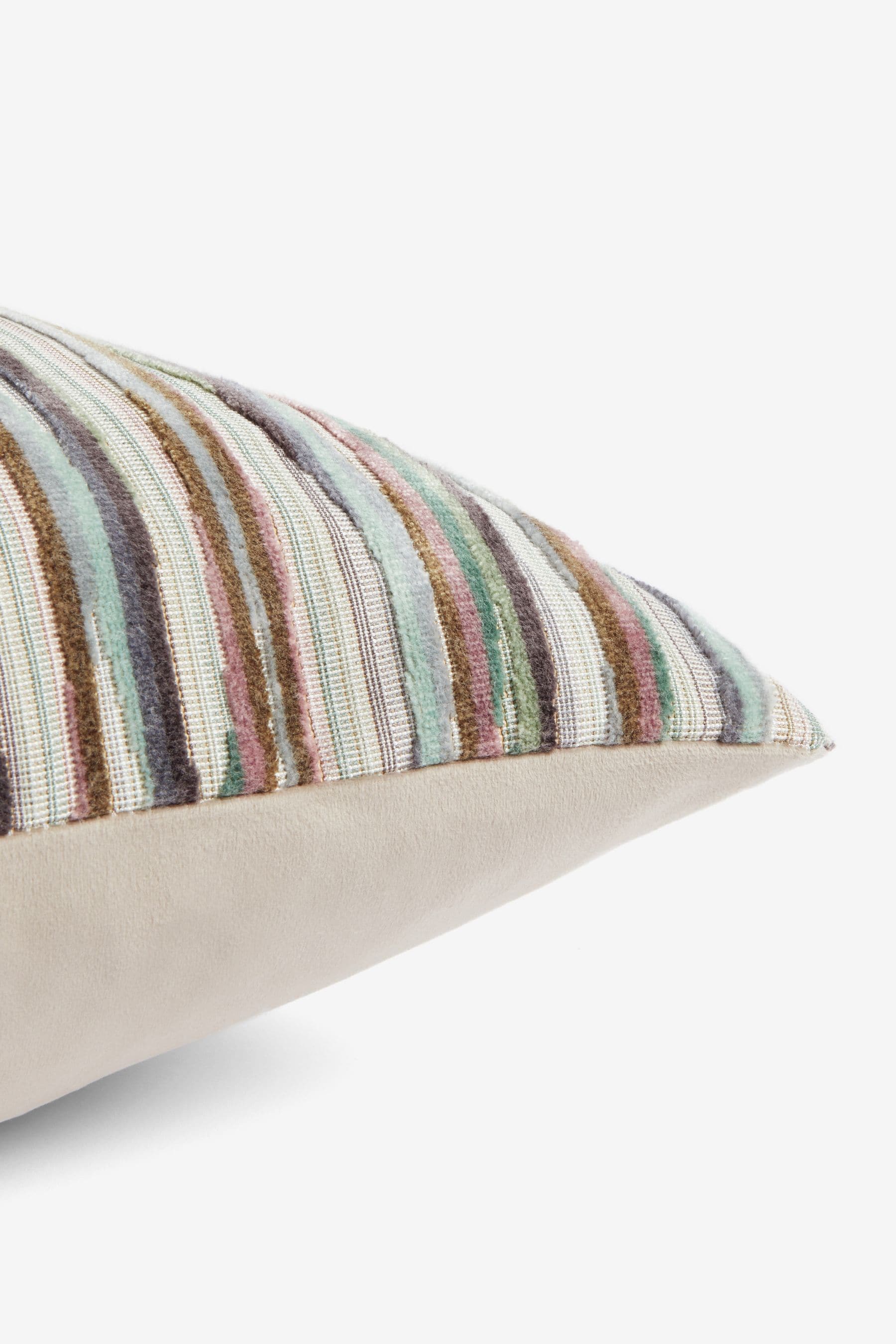 Buy Large Oblong Pastel Stripe Cut Velvet Cushion from the Next UK ...