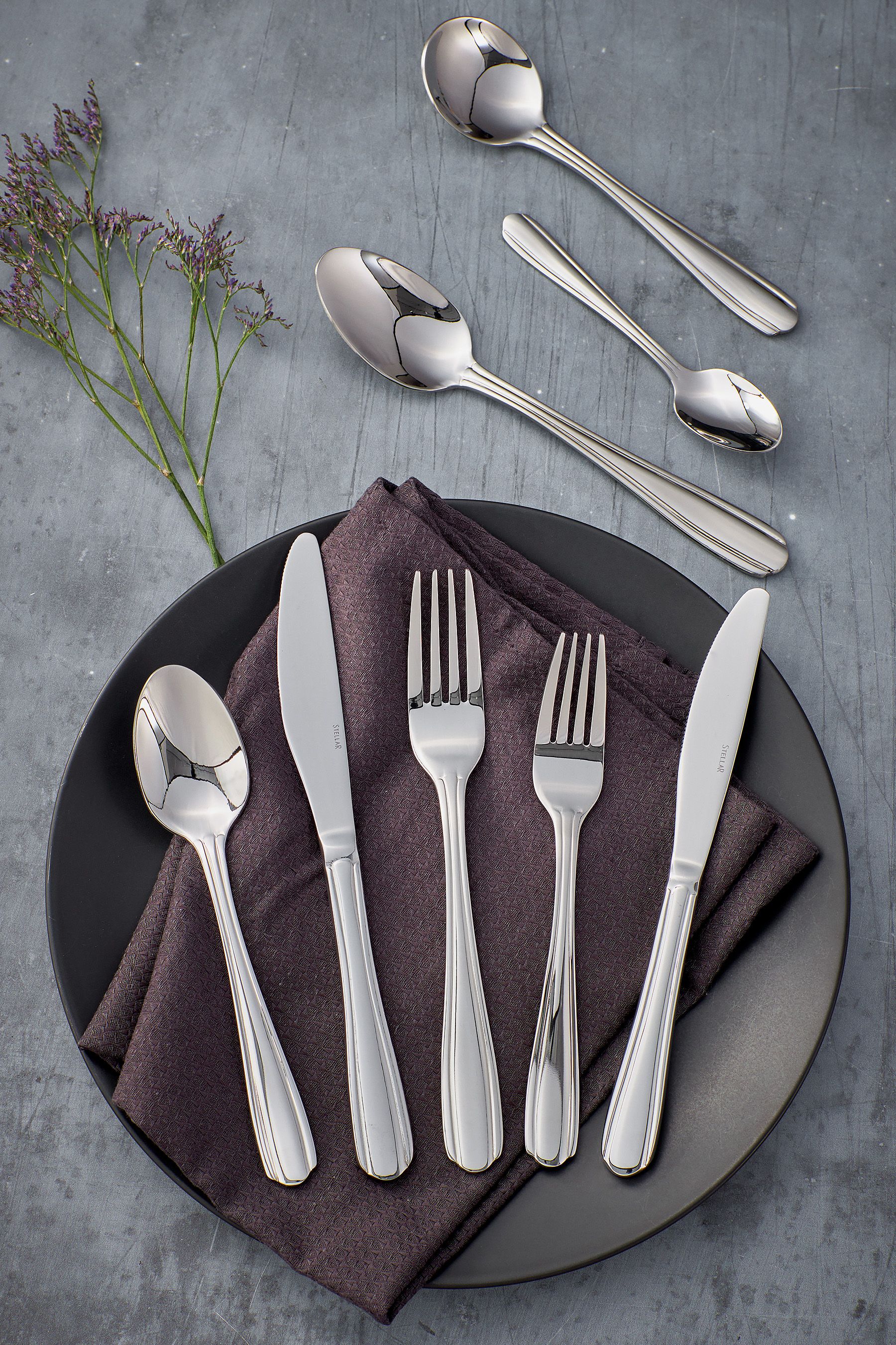 Buy Stellar Silver Sterling 44 Piece Cutlery Set from the Next UK ...