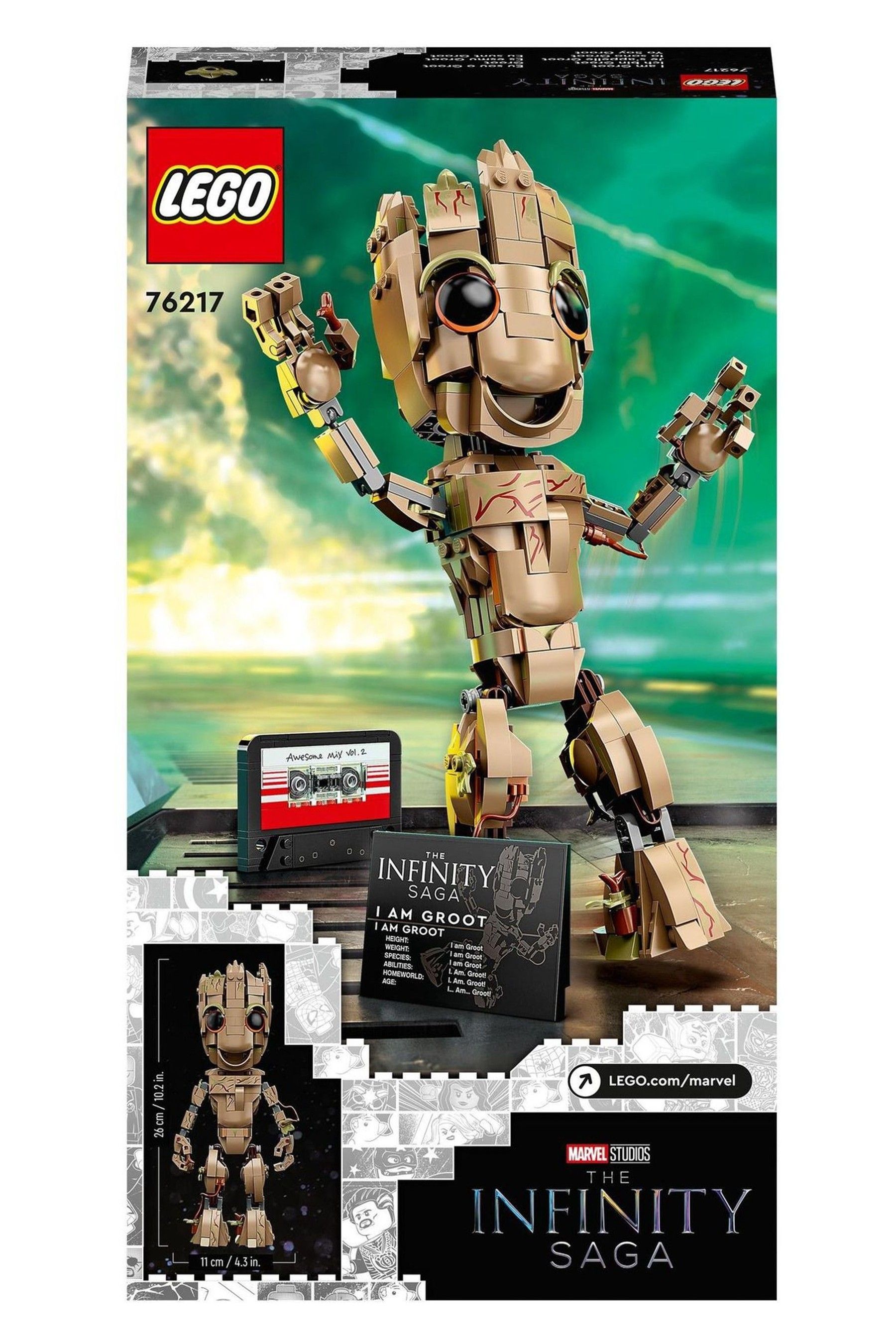 Buy LEGO Marvel I am Groot Set, Baby Groot Buildable Toy 76217 from the ...