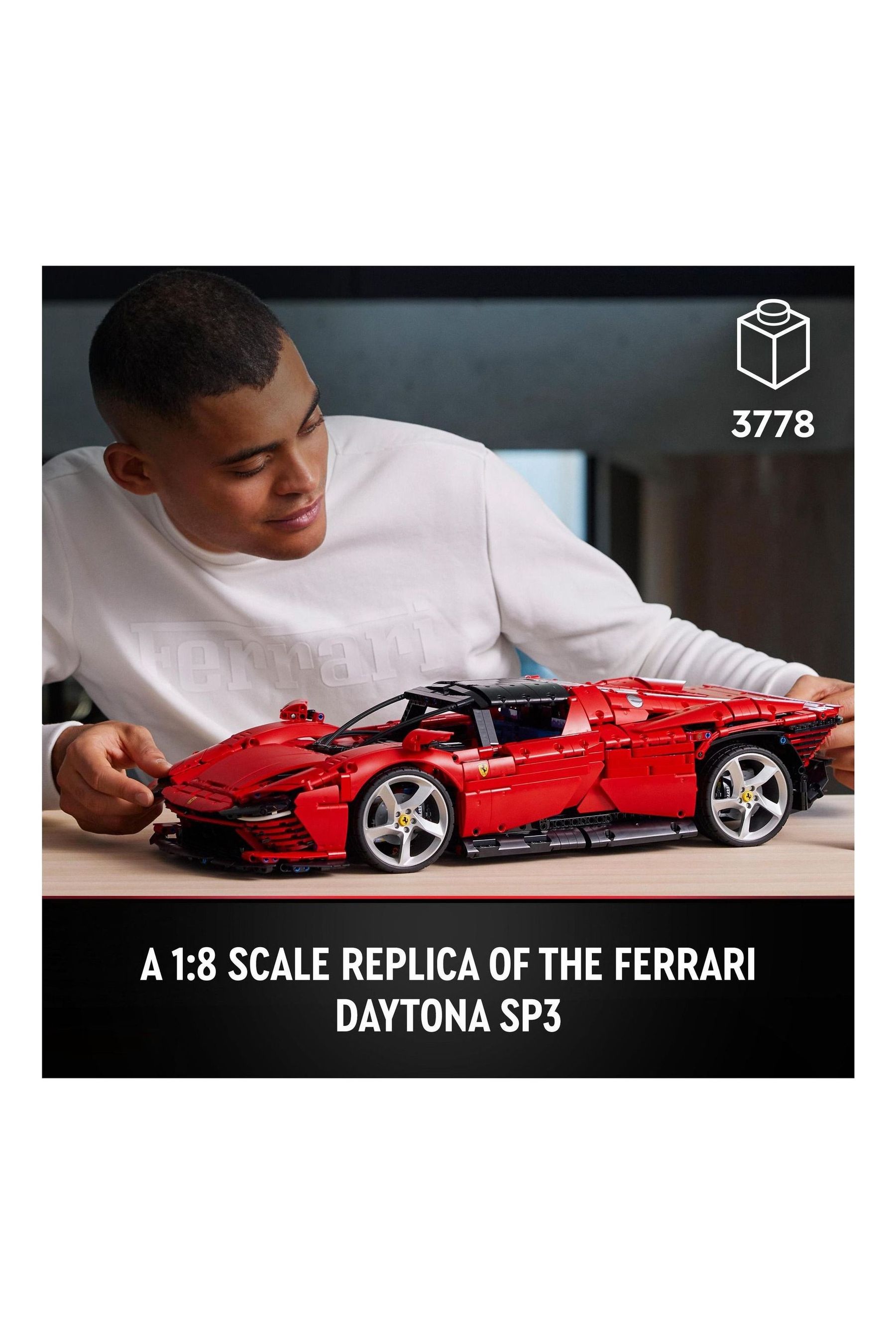 Buy LEGO Technic Ferrari Daytona SP3 Model Race Car Set 42143 from the ...