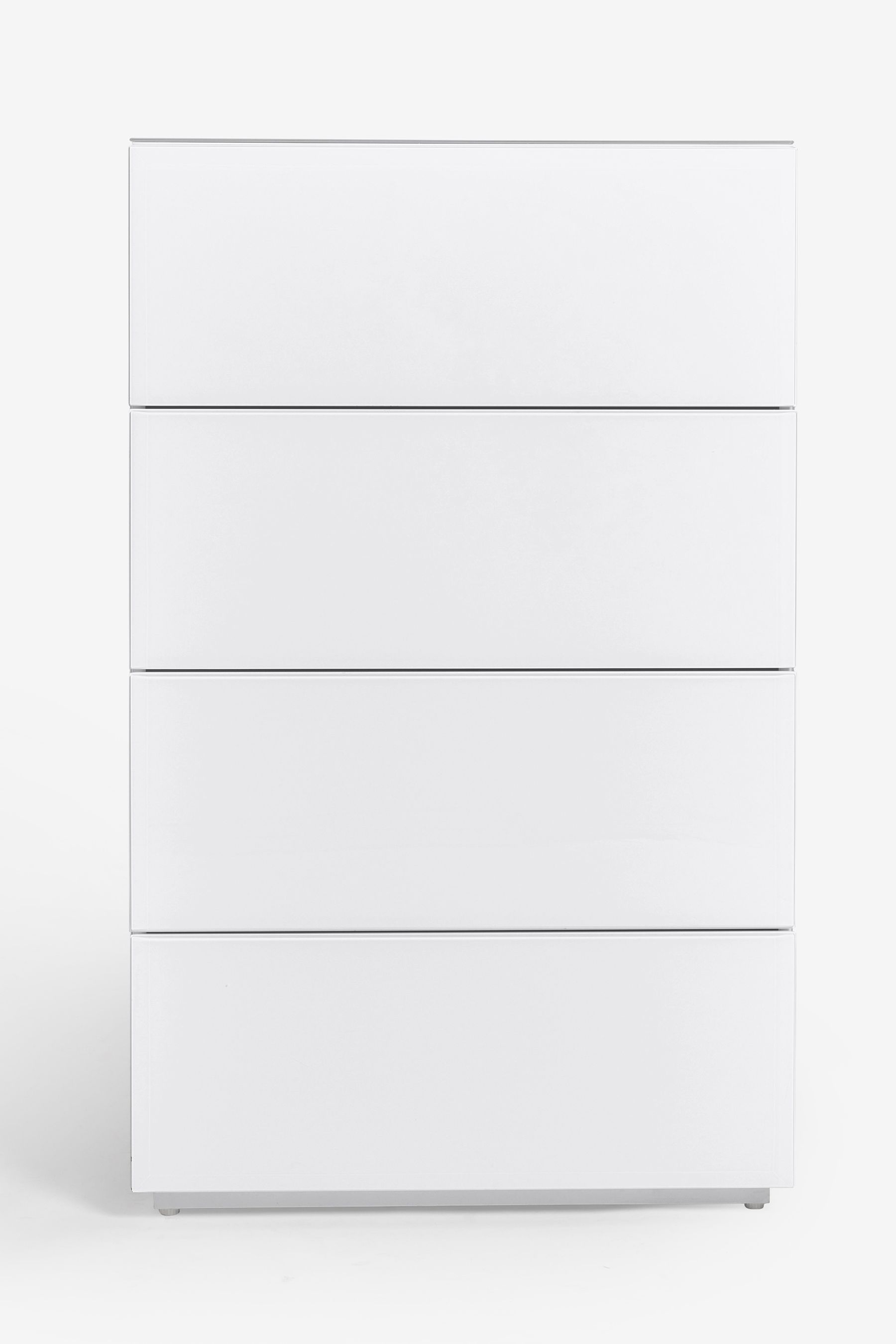 Buy White Sloane Glass 4 Drawer Collection Luxe Chest of Drawers from ...