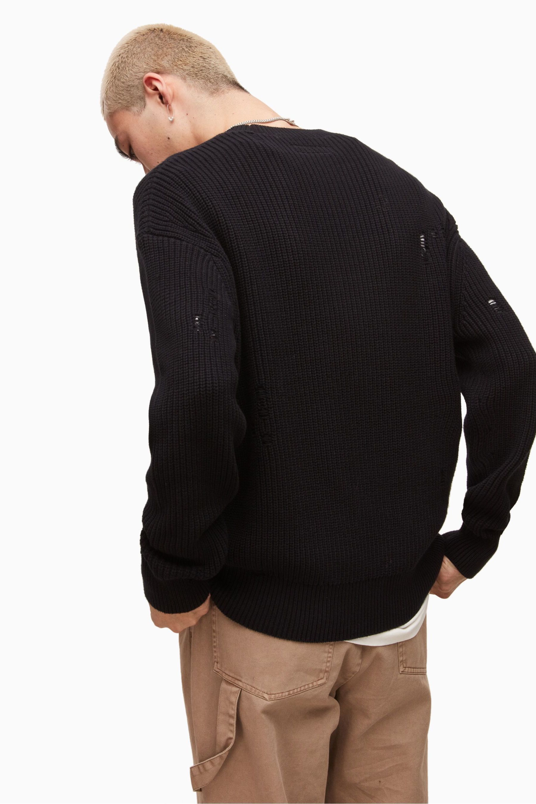 Buy AllSaints Black Stacked Crew Jumper from the Next UK online shop