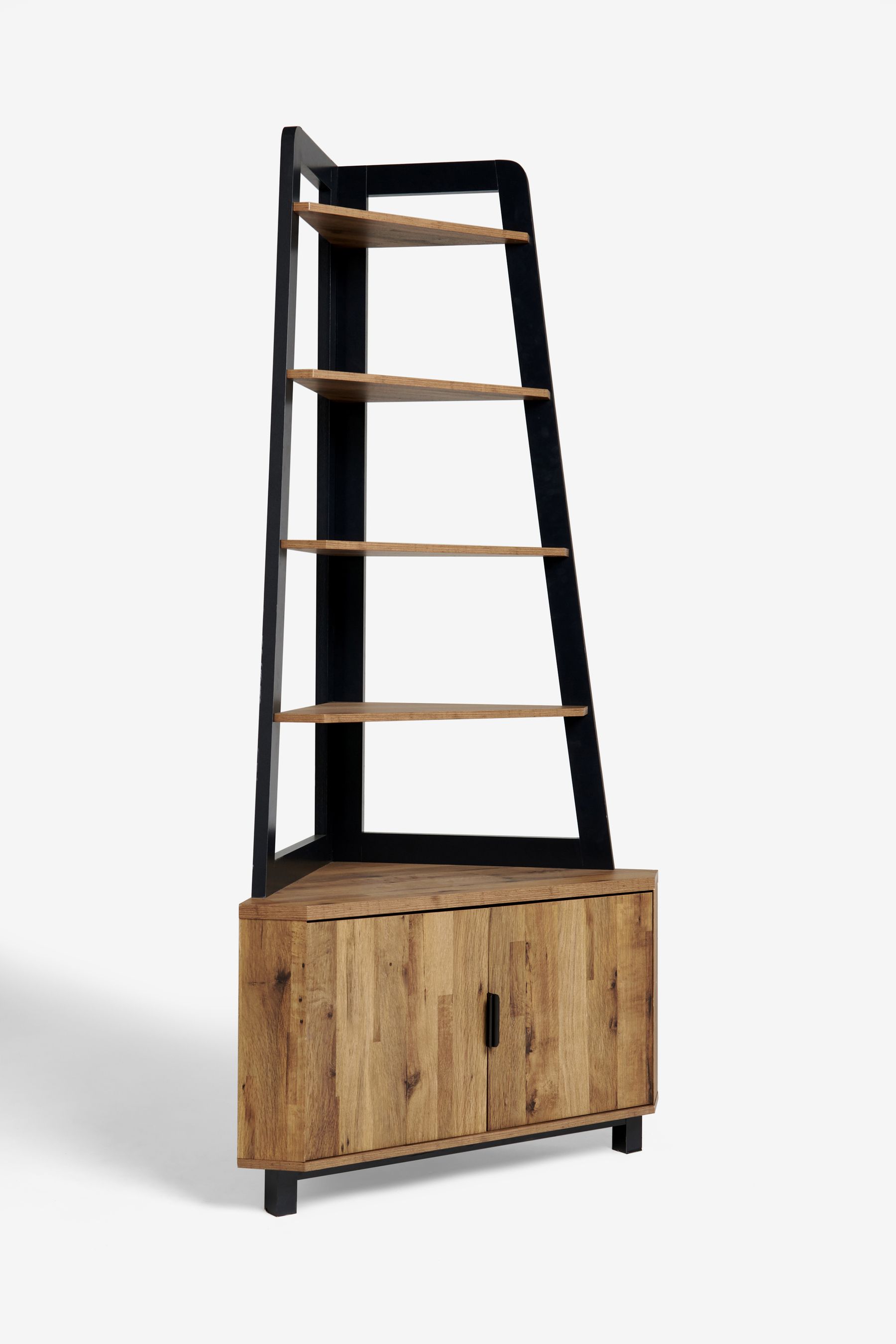 Buy Dark Bronx Oak Effect Large Corner Ladder Shelf from the Next UK ...