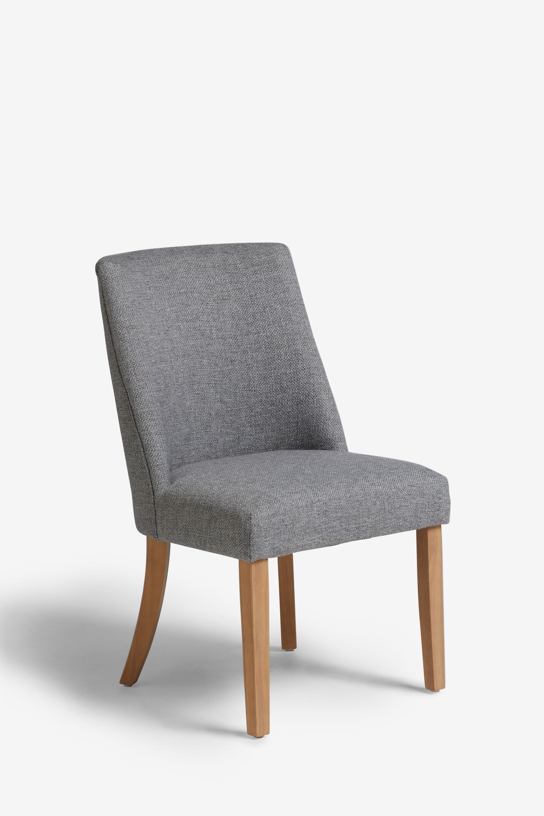 Buy Set of 2 Chunky Weave Mid Grey Wolton Collection Luxe Light Wood ...