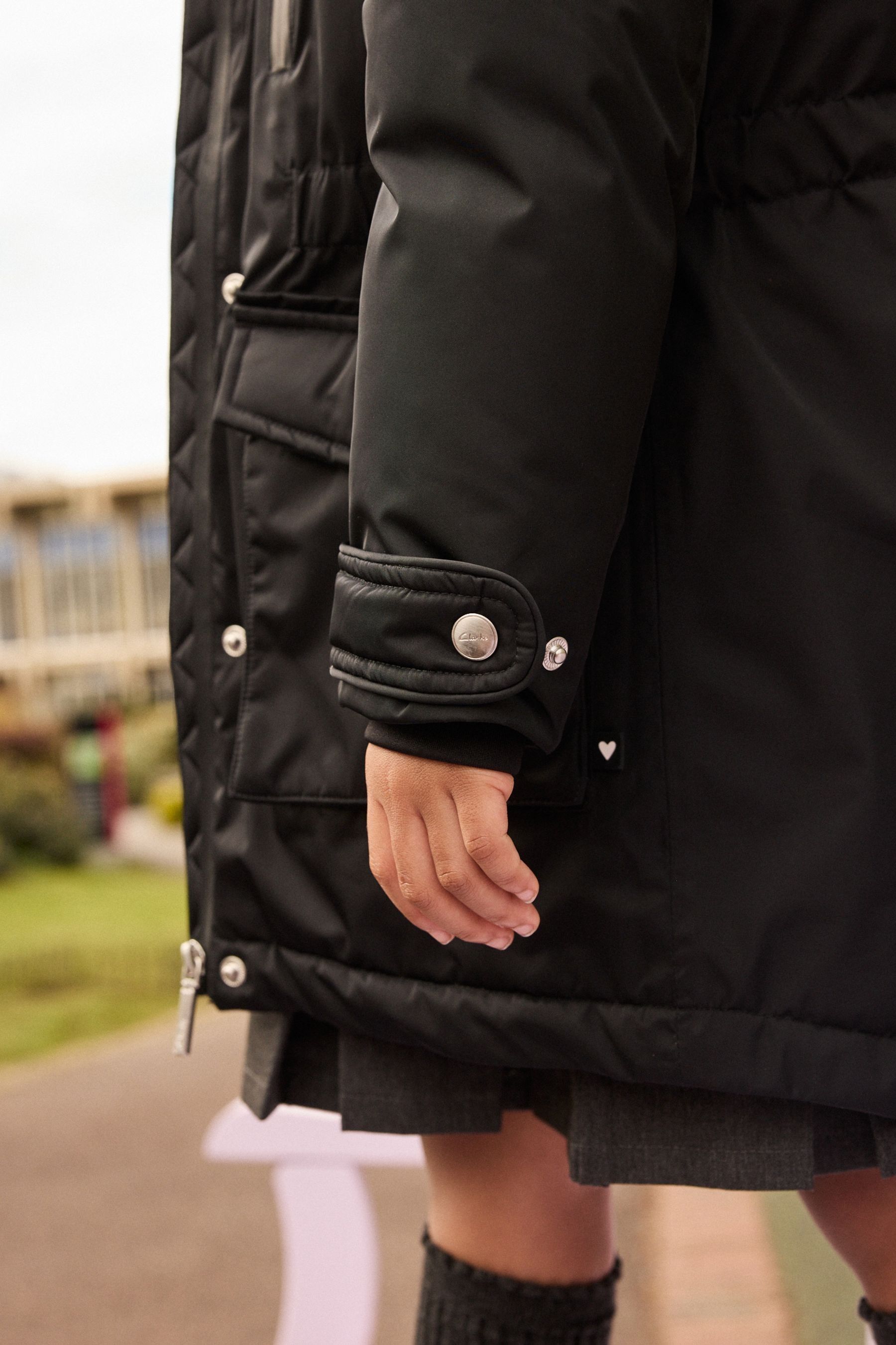 Buy Clarks Black Waterproof Girls Parka Coat from the Next UK online shop