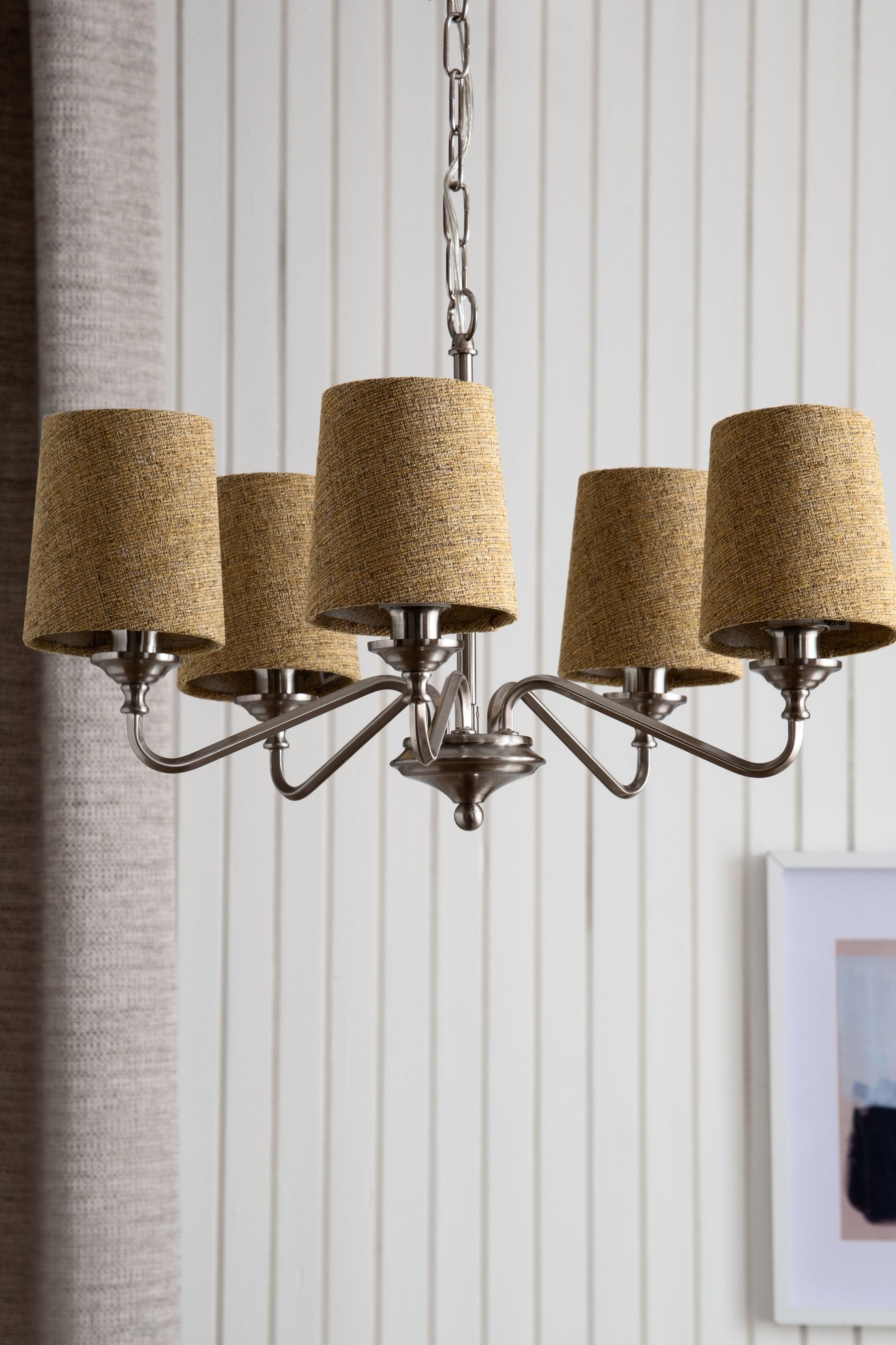 Buy 5 Pack Ochre Yellow Tweedy Plain Candle Light Shades from the Next ...