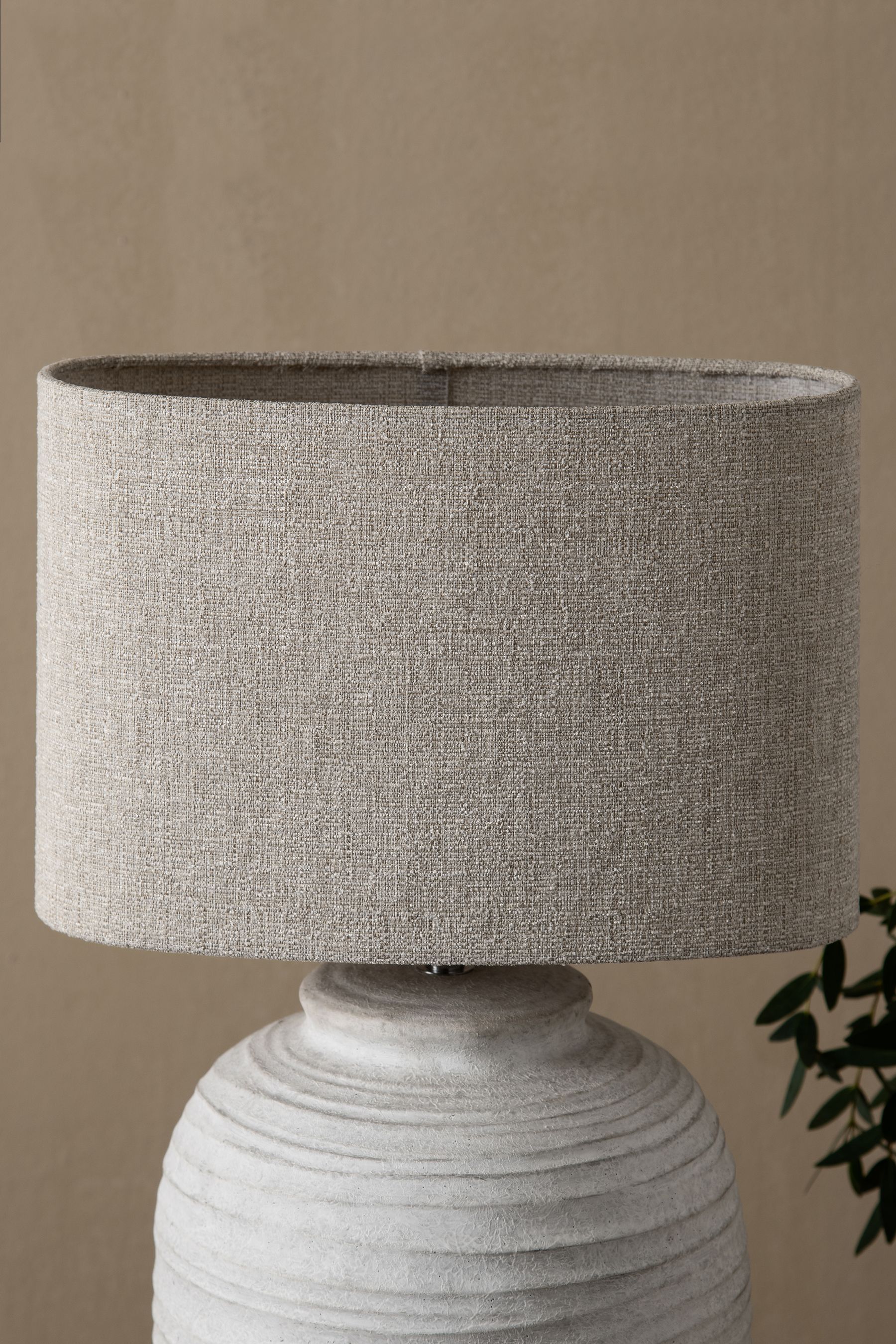 Buy Neutral Oval Tweedy Plain Light Shade from the Next UK online shop