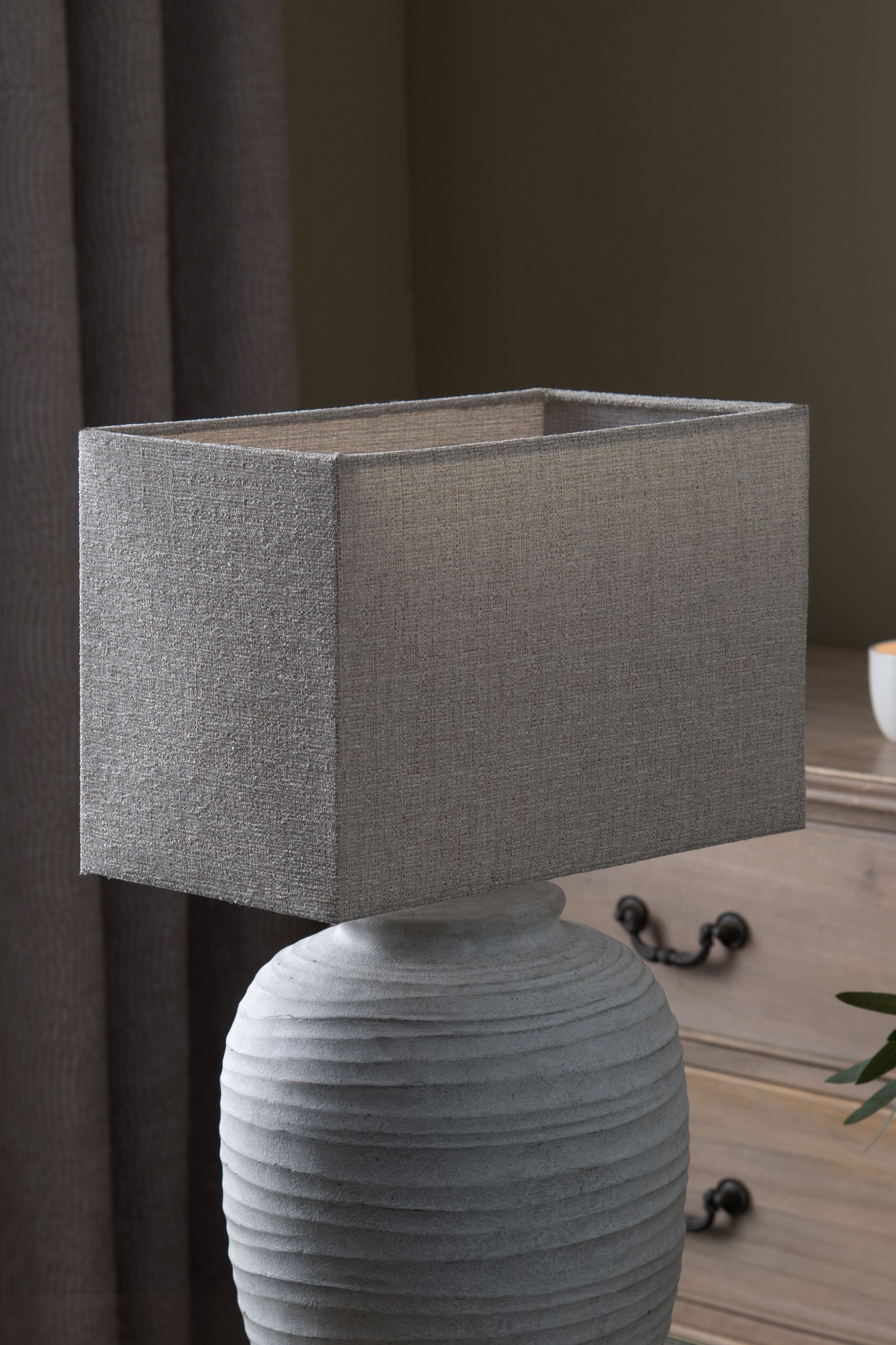 Buy Neutral Rectangular Tweedy Plain Light Shade from the Next UK ...