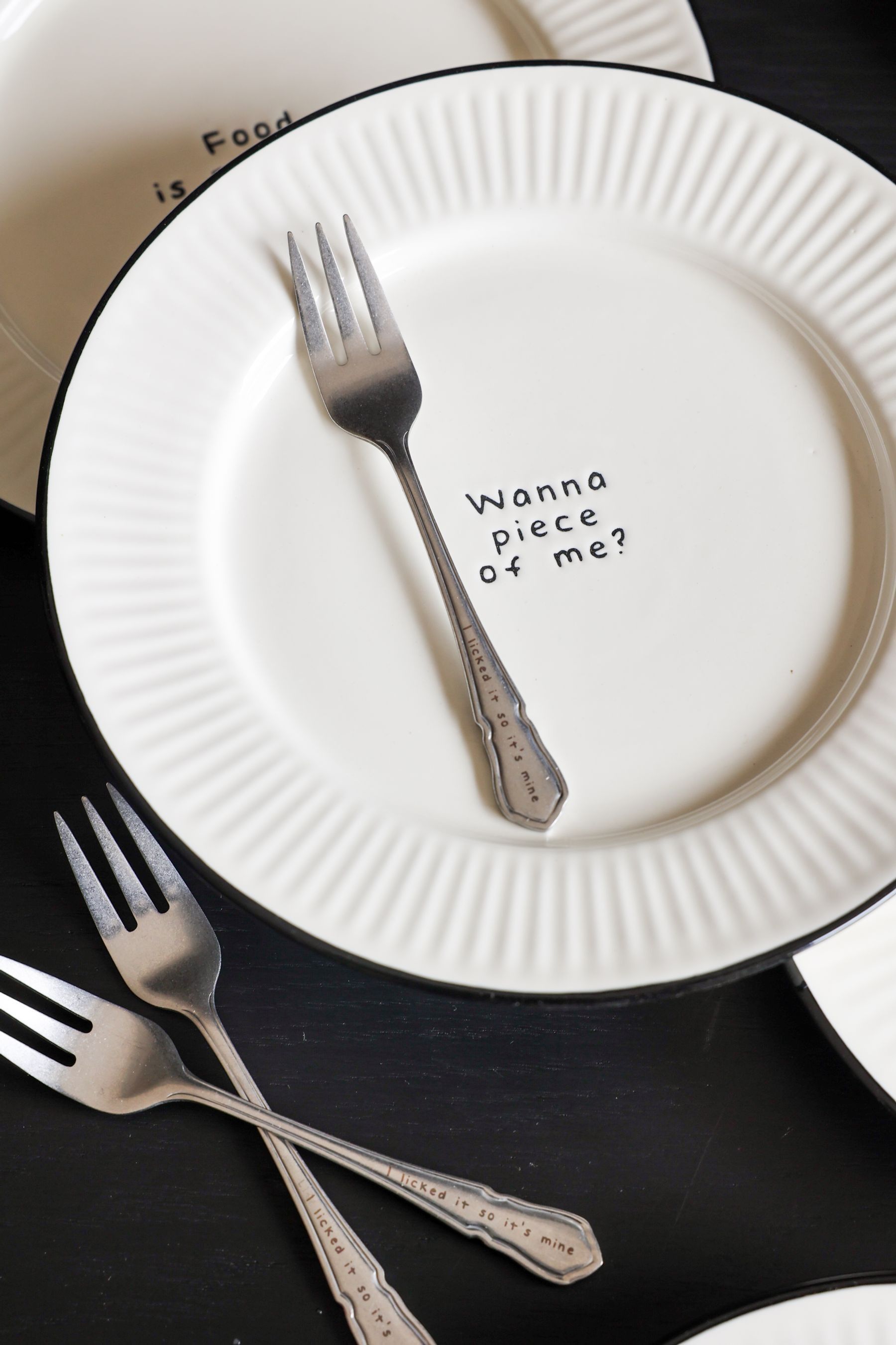 Buy Rockett St George Cream & Black First Bite Side Plates Set Of 4 ...