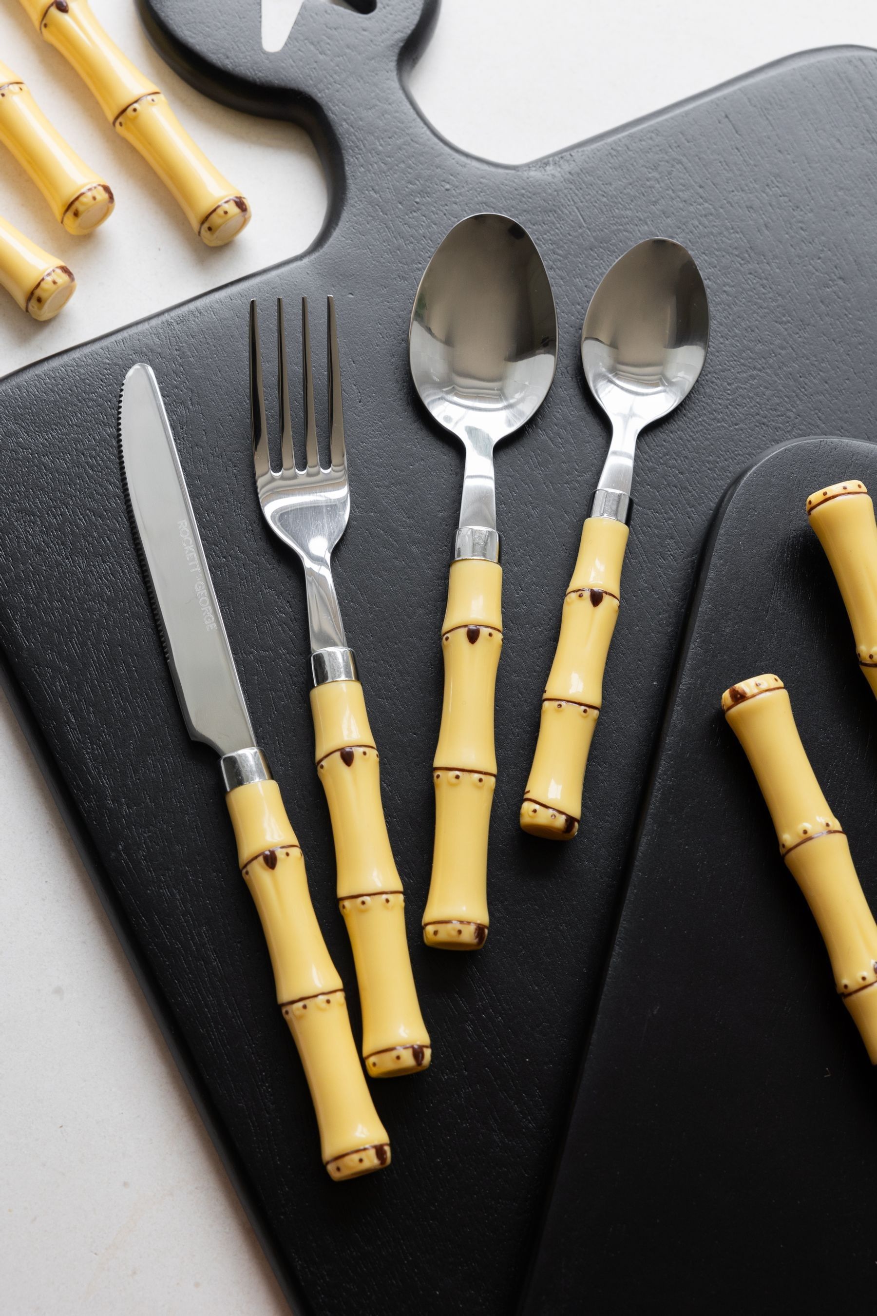 Buy Rockett St George 16 Piece Metal Bamboo Cutlery Set from the Next ...