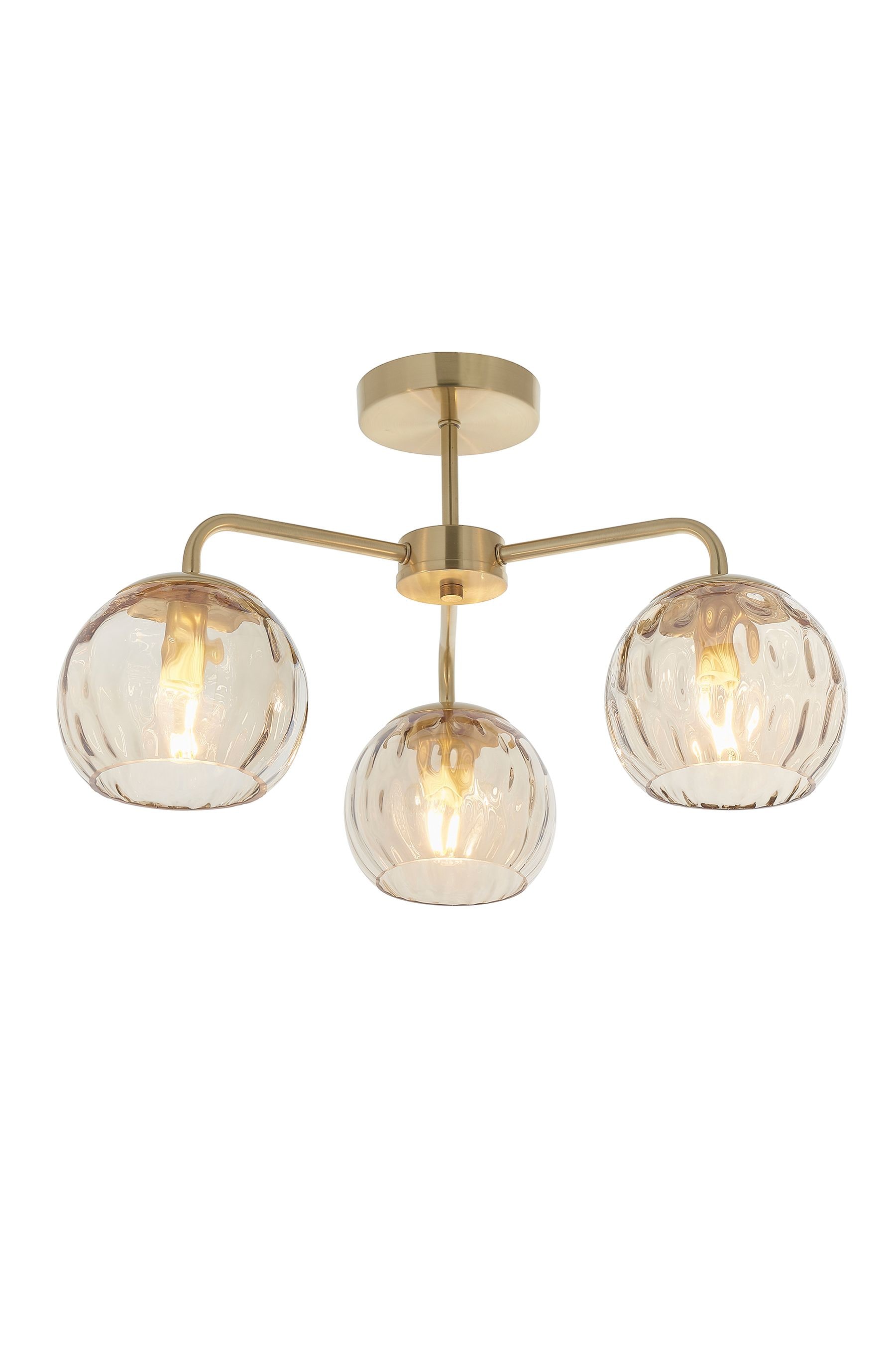 Buy Gallery Home Gold Dilan 3 Bulb Ceiling Light from the Next UK ...