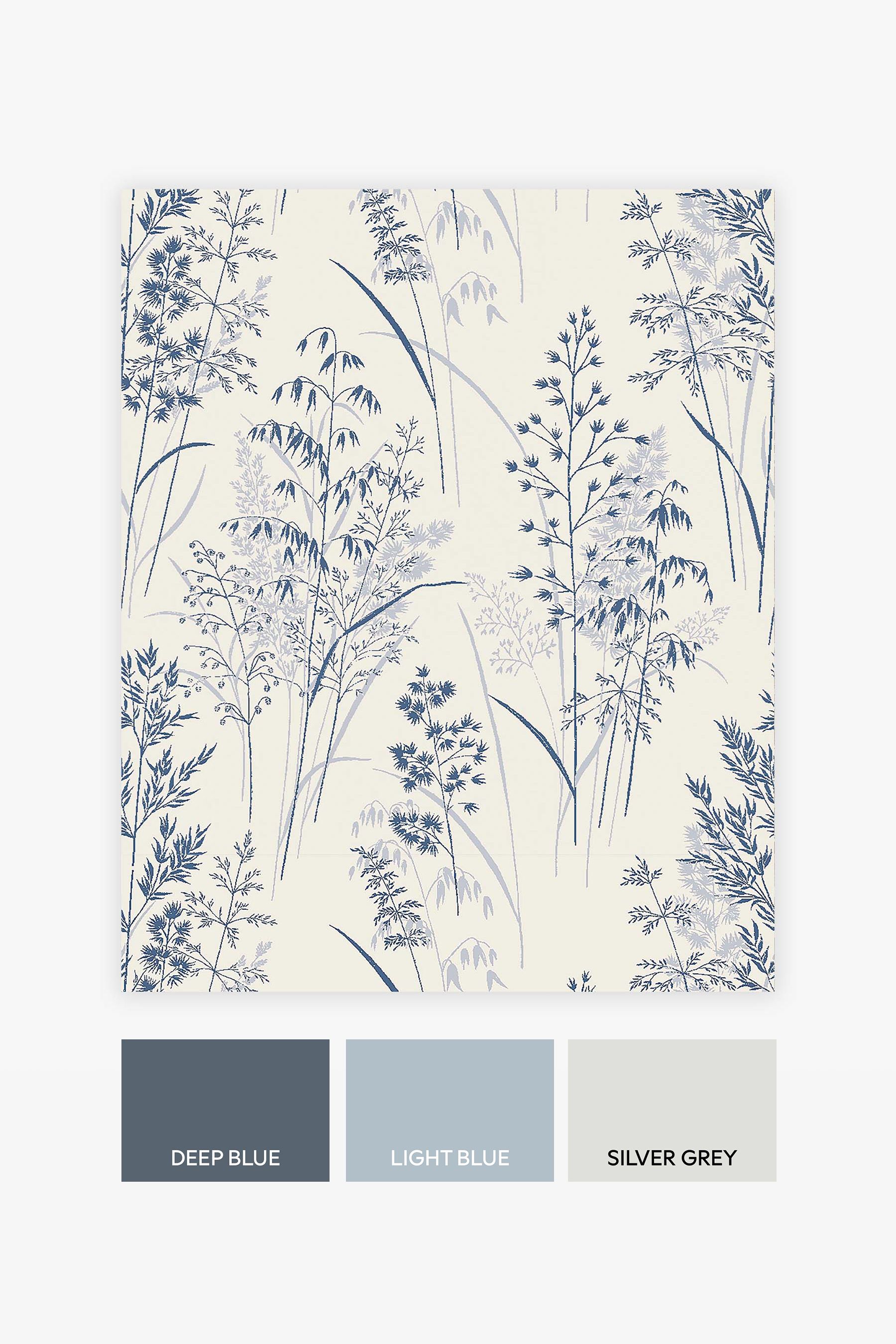 Buy Blue Next Leaf Sprigs Wallpaper Sample Wallpaper from the Next UK ...