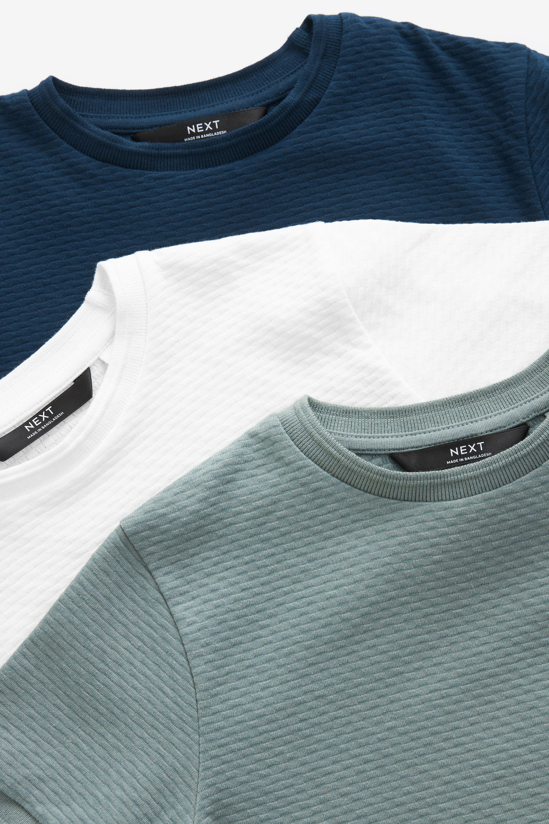 Buy Short Sleeve Textured T-Shirts 3 Pack (3-16yrs) from Next USA