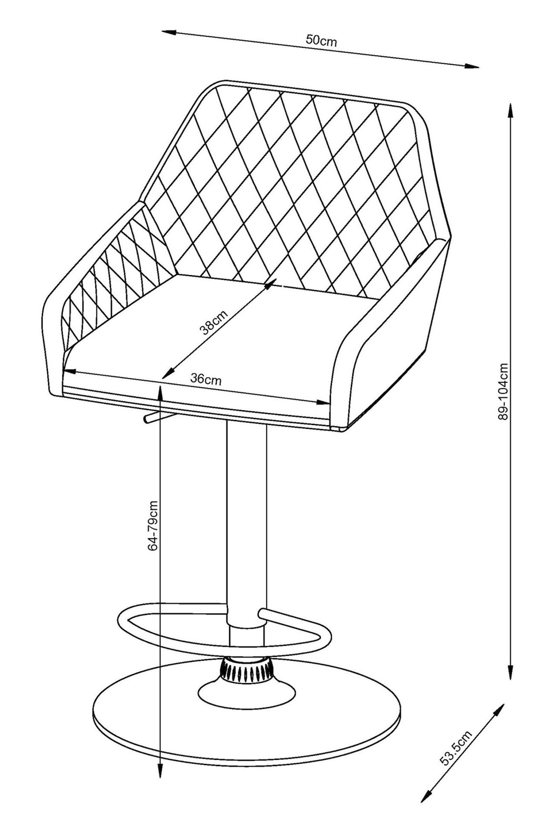 Buy Soft Velvet Navy Blue Chrome Leg Hamilton Adjustable Height Kitchen ...