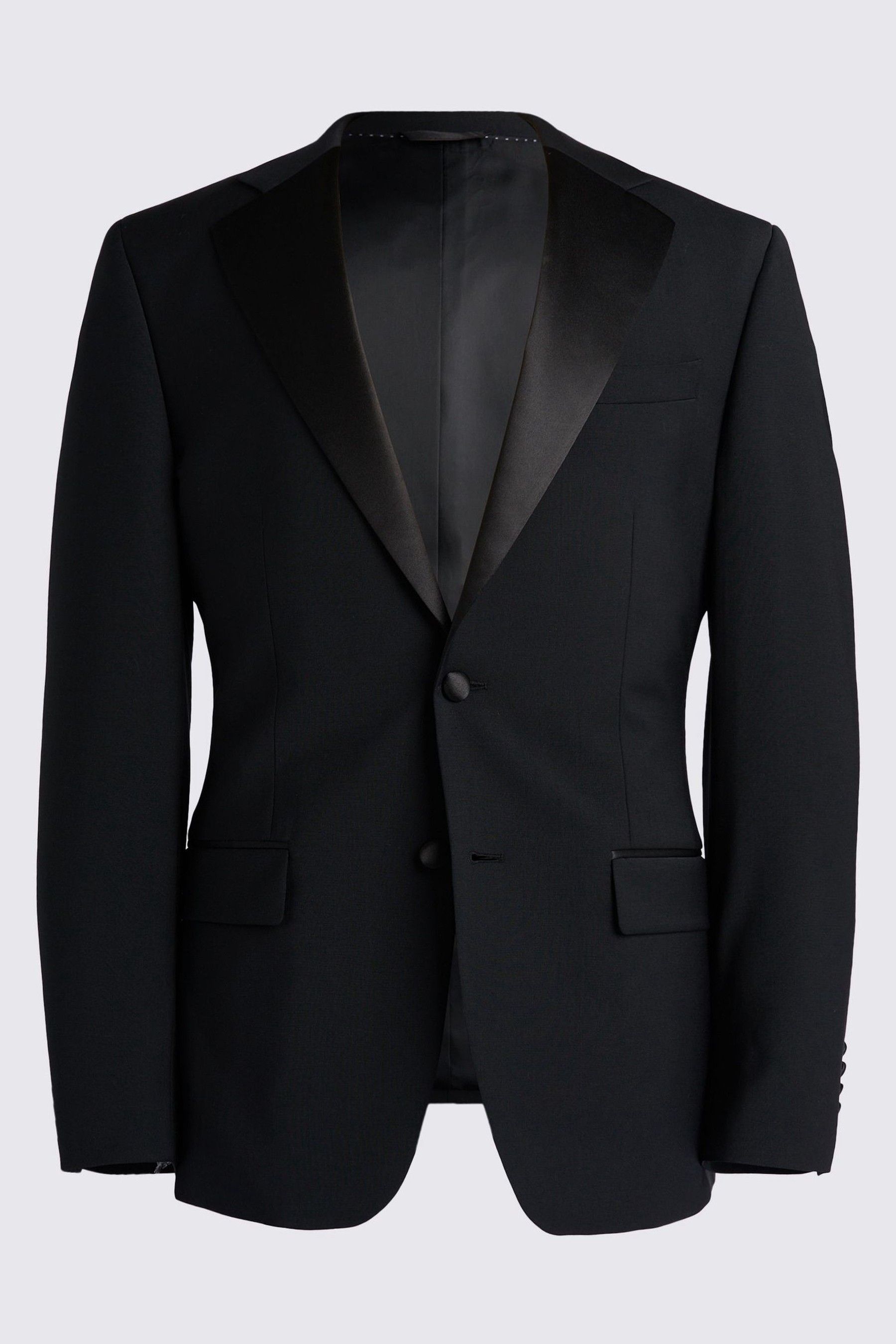 Buy MOSS Black Tailored Fit Performance Dresswear Notch Suit: Jacket ...